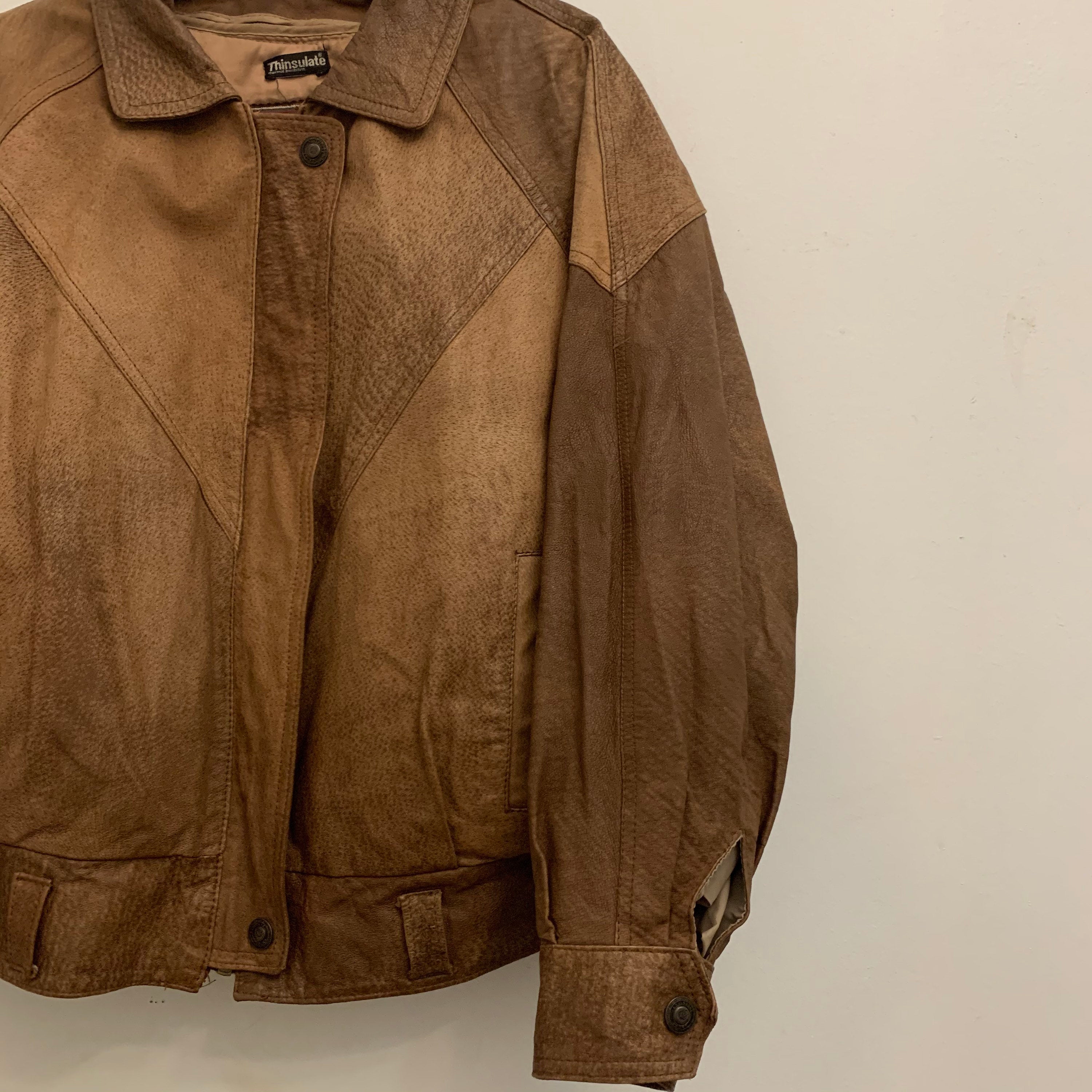 Vintage Tan Leather Jacket | Shop THRILLING