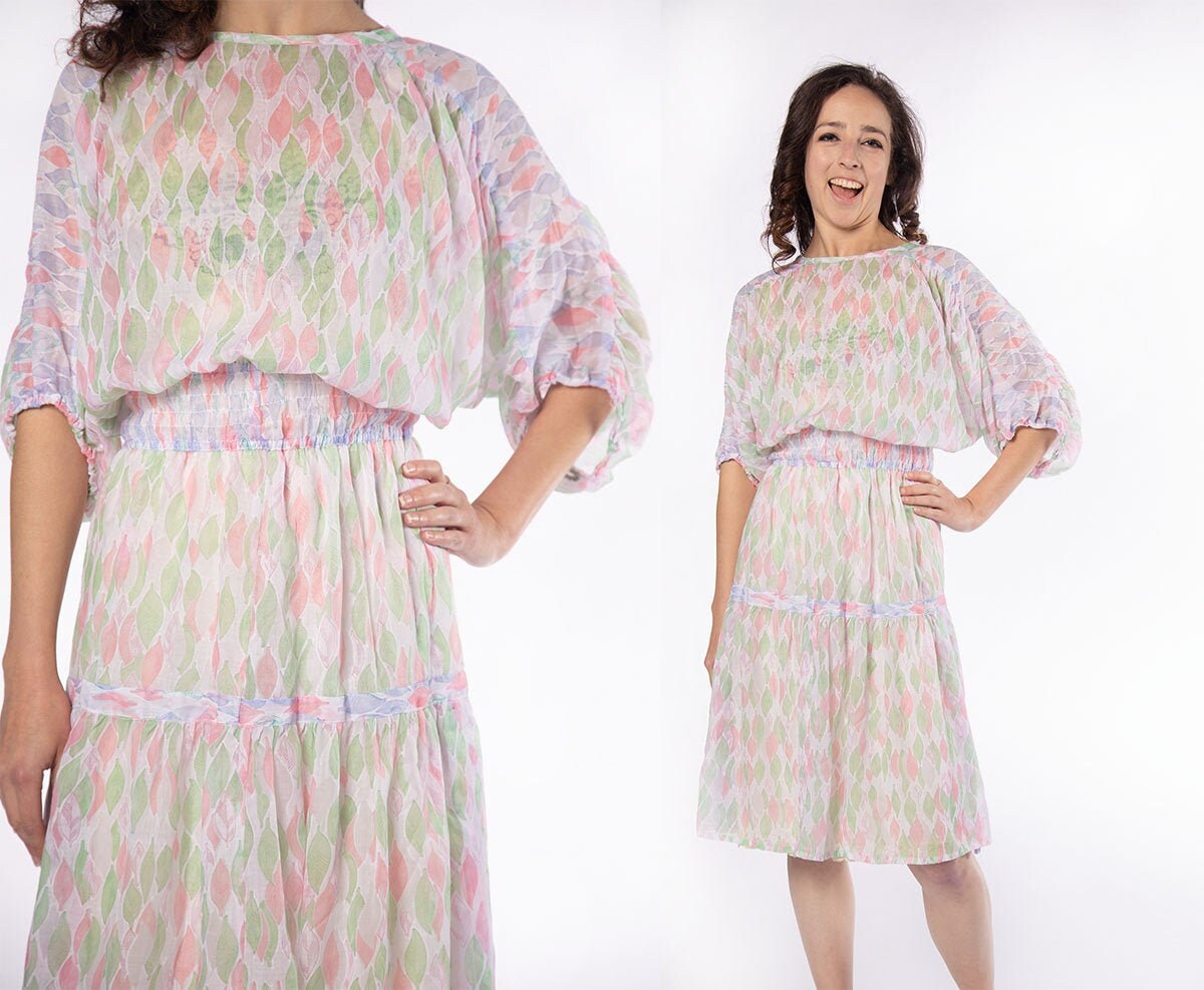 Vintage Sheer Floral Print Dress Small Medium | Shop THRILLING