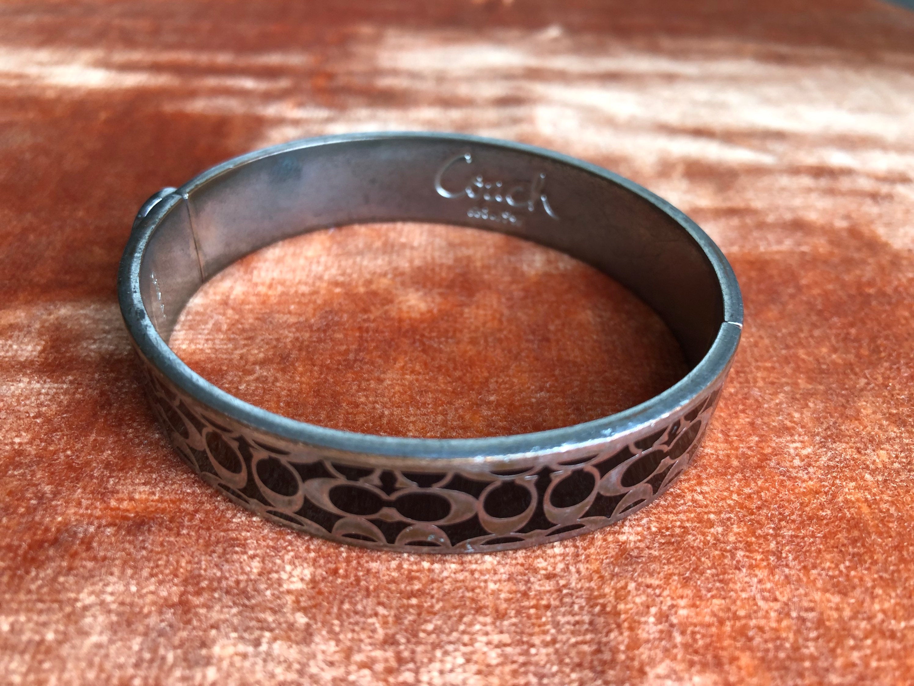 Vintage Silver Logo Bangle by Coach | Shop THRILLING