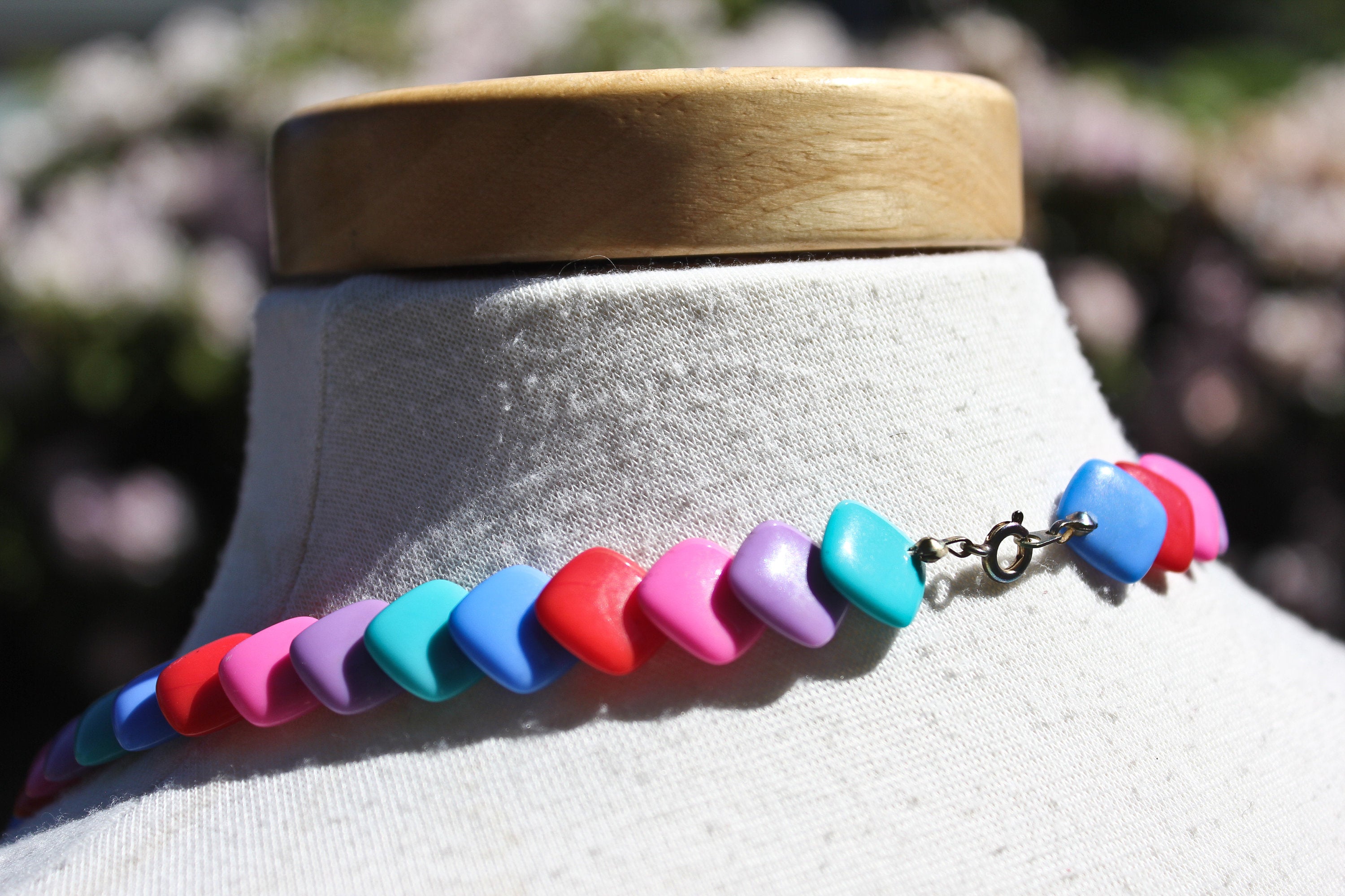 Vintage 50's/60's Candy Colored Chiclet Styled Necklace | Shop THRILLING