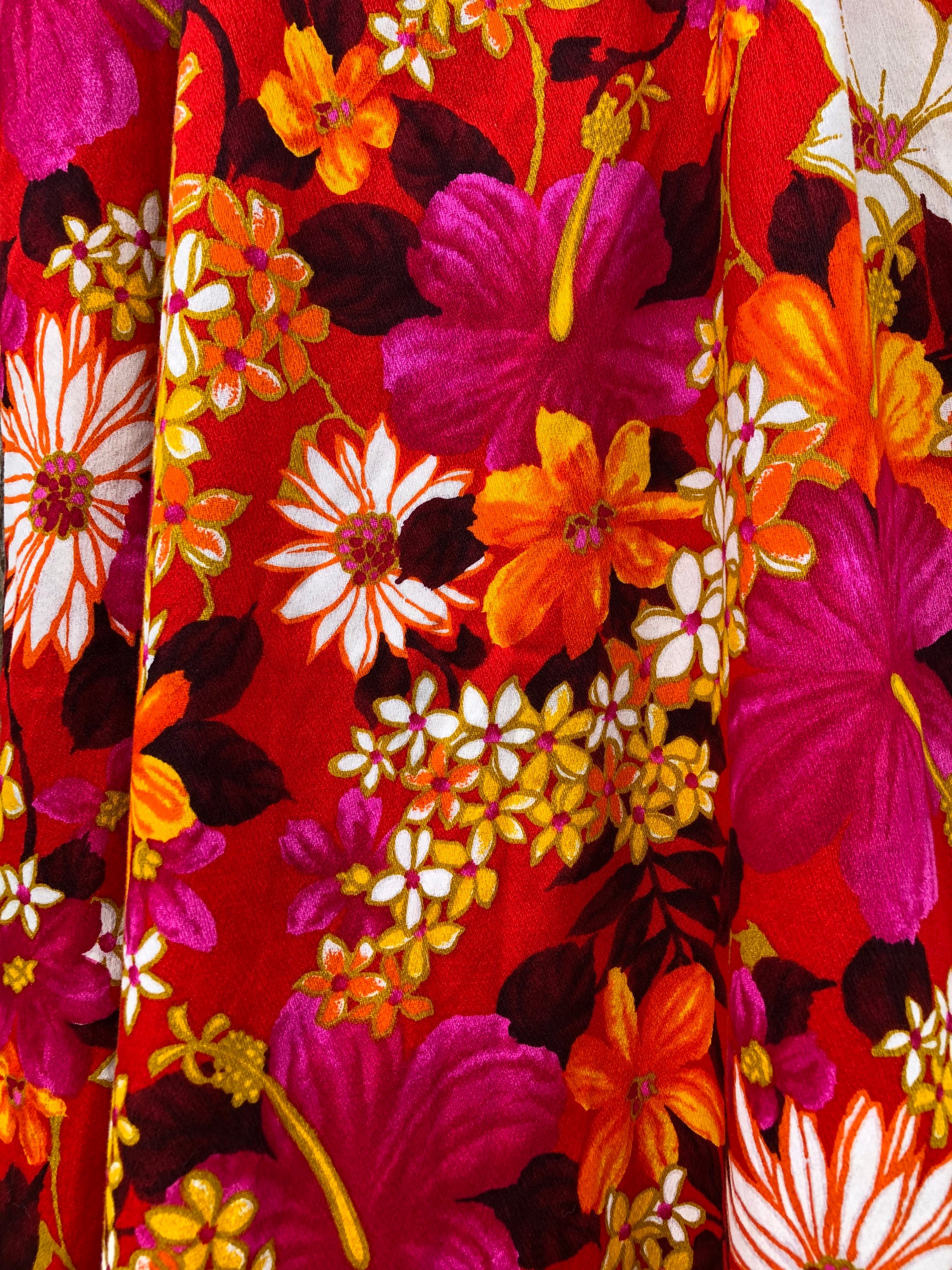 Vintage 60's Tropical Dreams Ruffle Maxi Dress by Hookano | Shop THRILLING