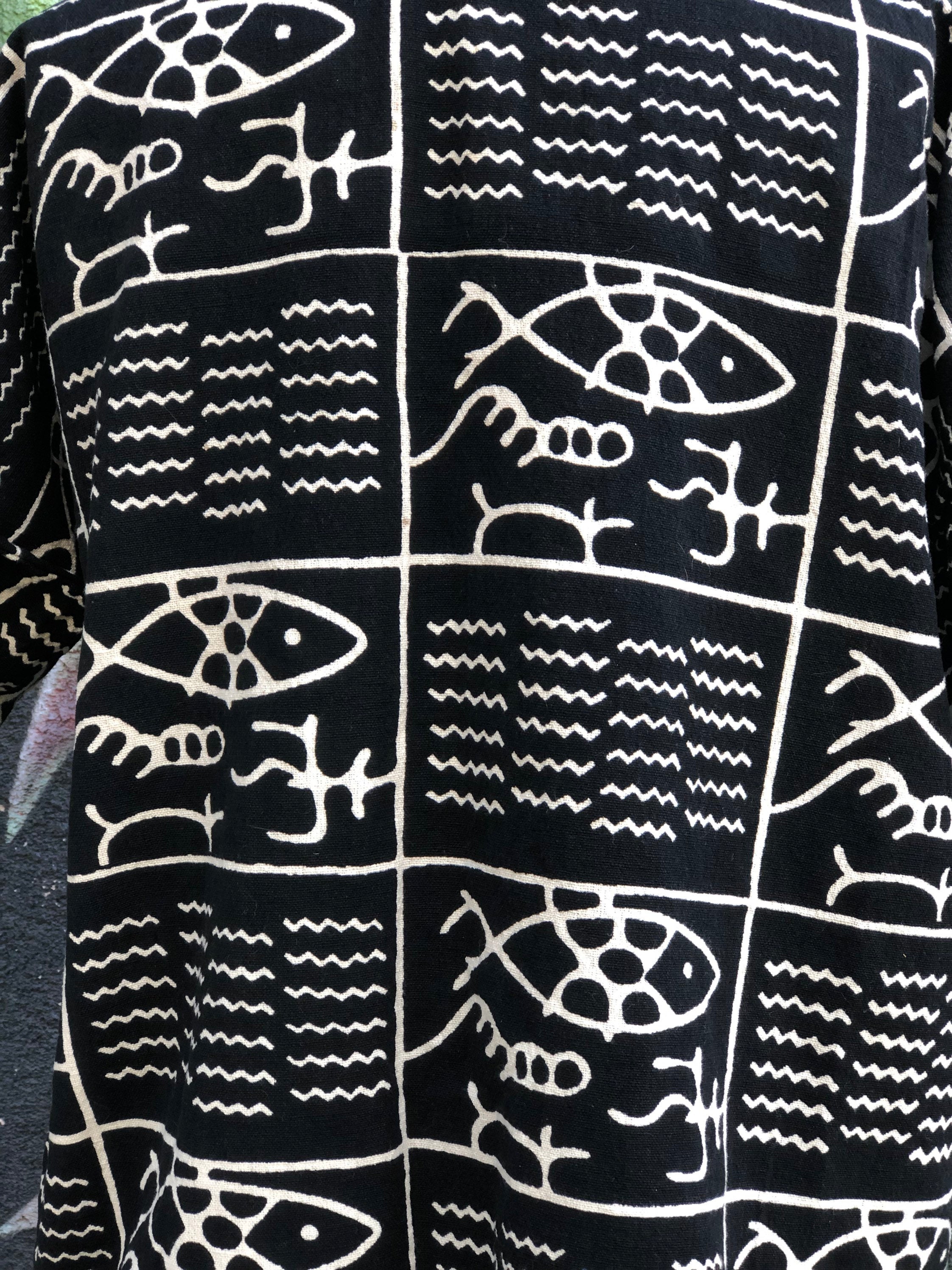 Vintage 90’s Black Cotton Tribal Short Sleeve Jacket by Ann Maurice ...