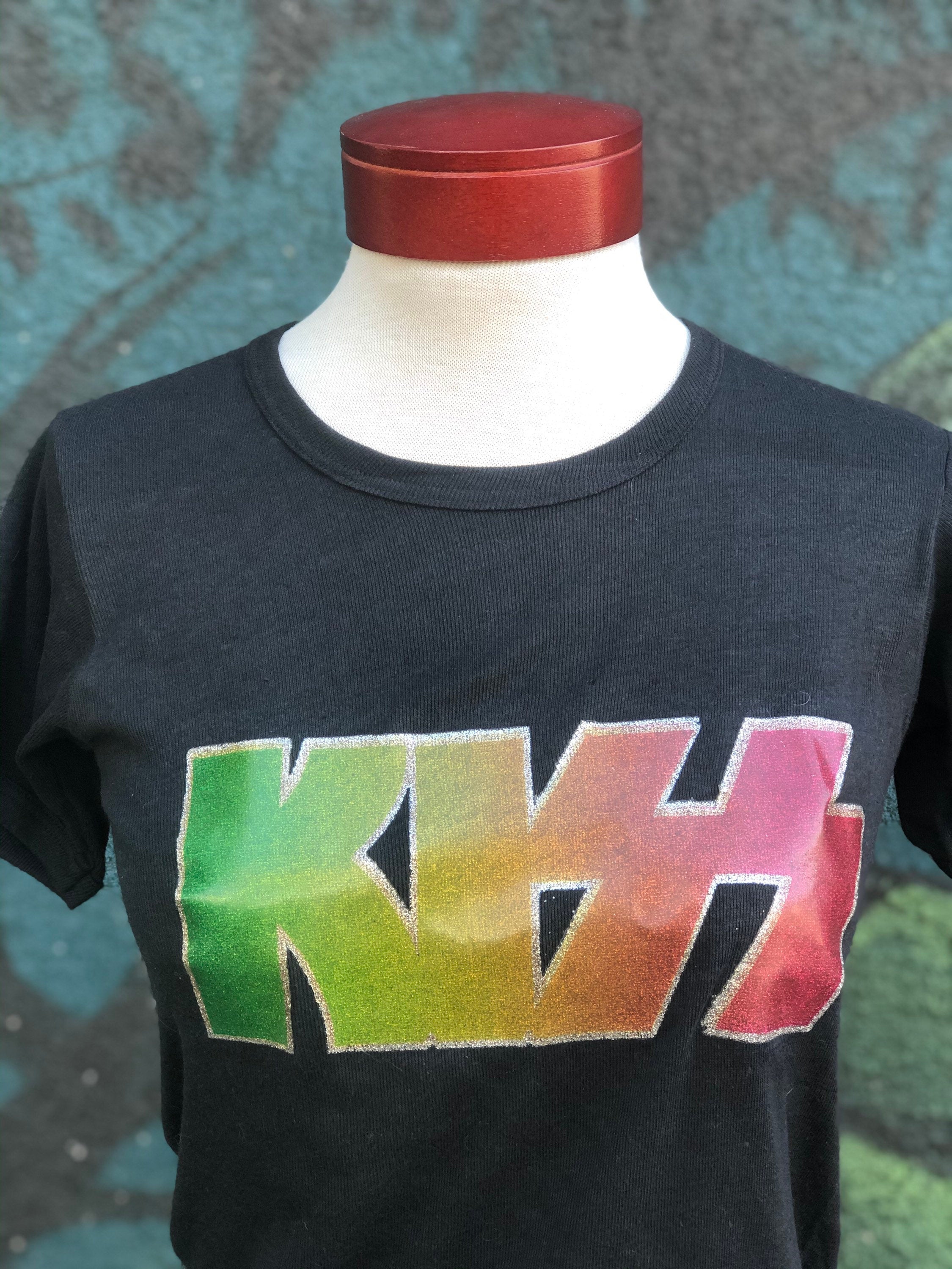 Vintage 70's Kizz Graphic Black T-Shirt by Sportique | Shop THRILLING