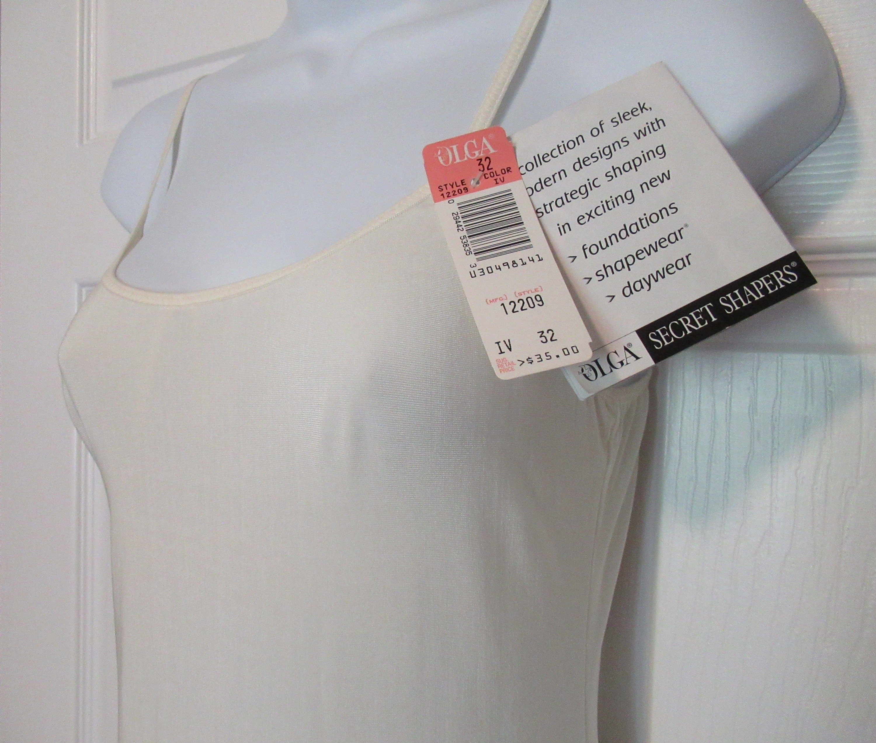 Vintage Olga Secret Shapers White Style Number 12209 Mini Slip Short ...