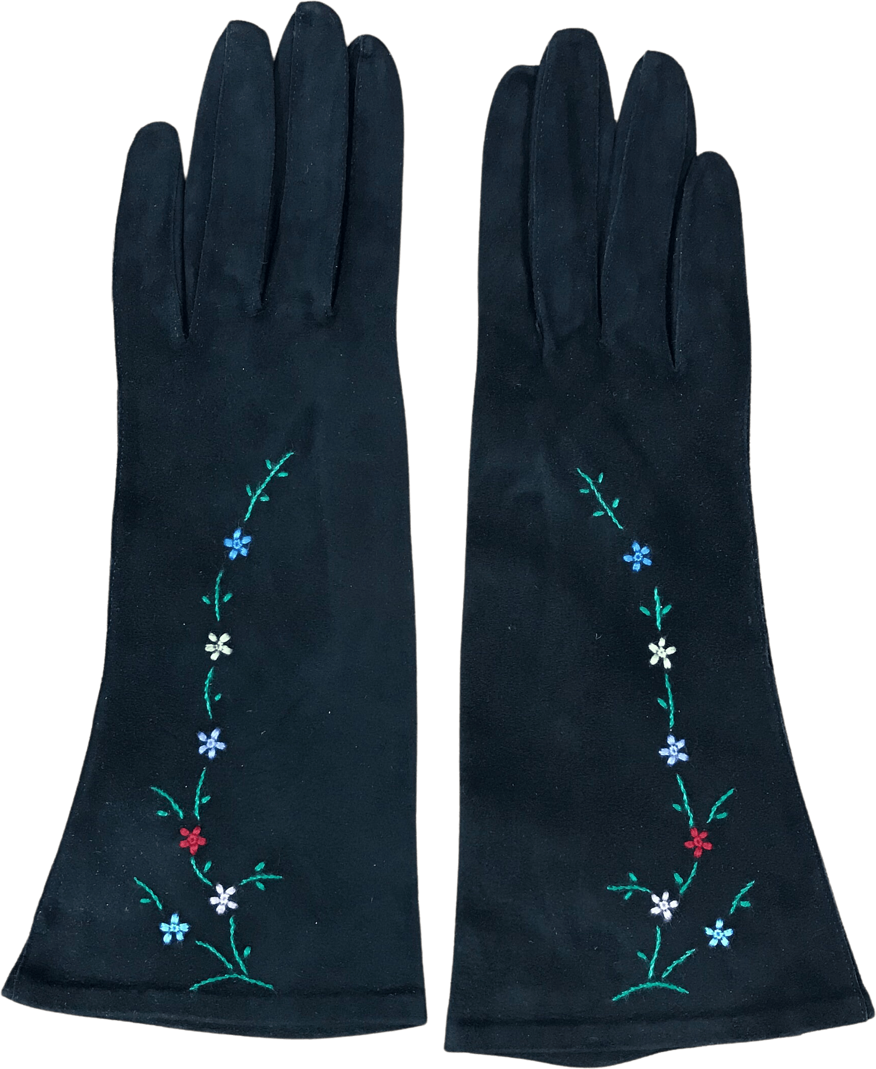 Vintage 50’s Black Suede Suit Gloves | Shop THRILLING