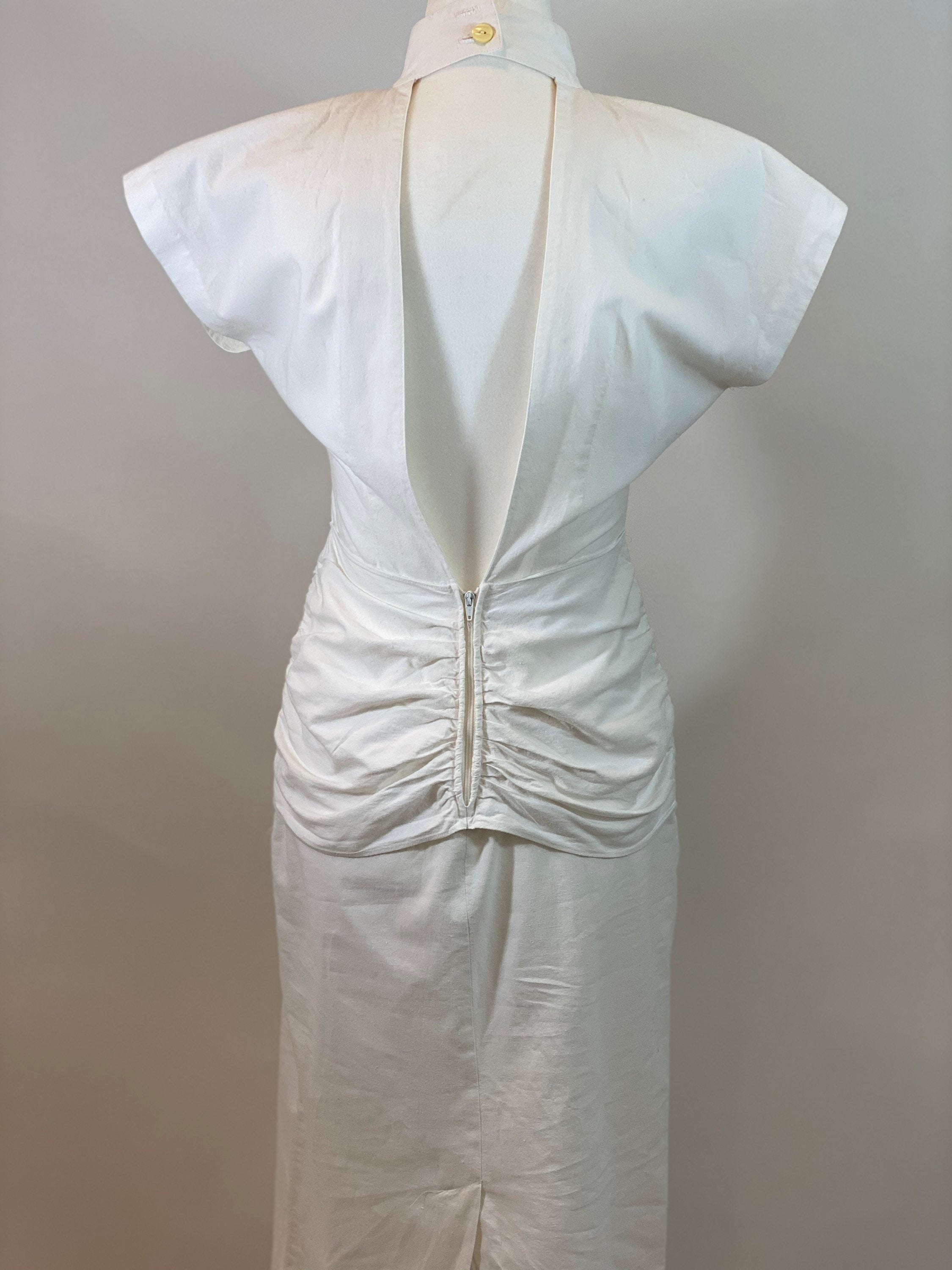 Vintage 80's White Cotton Cocktail Dress | Shop THRILLING