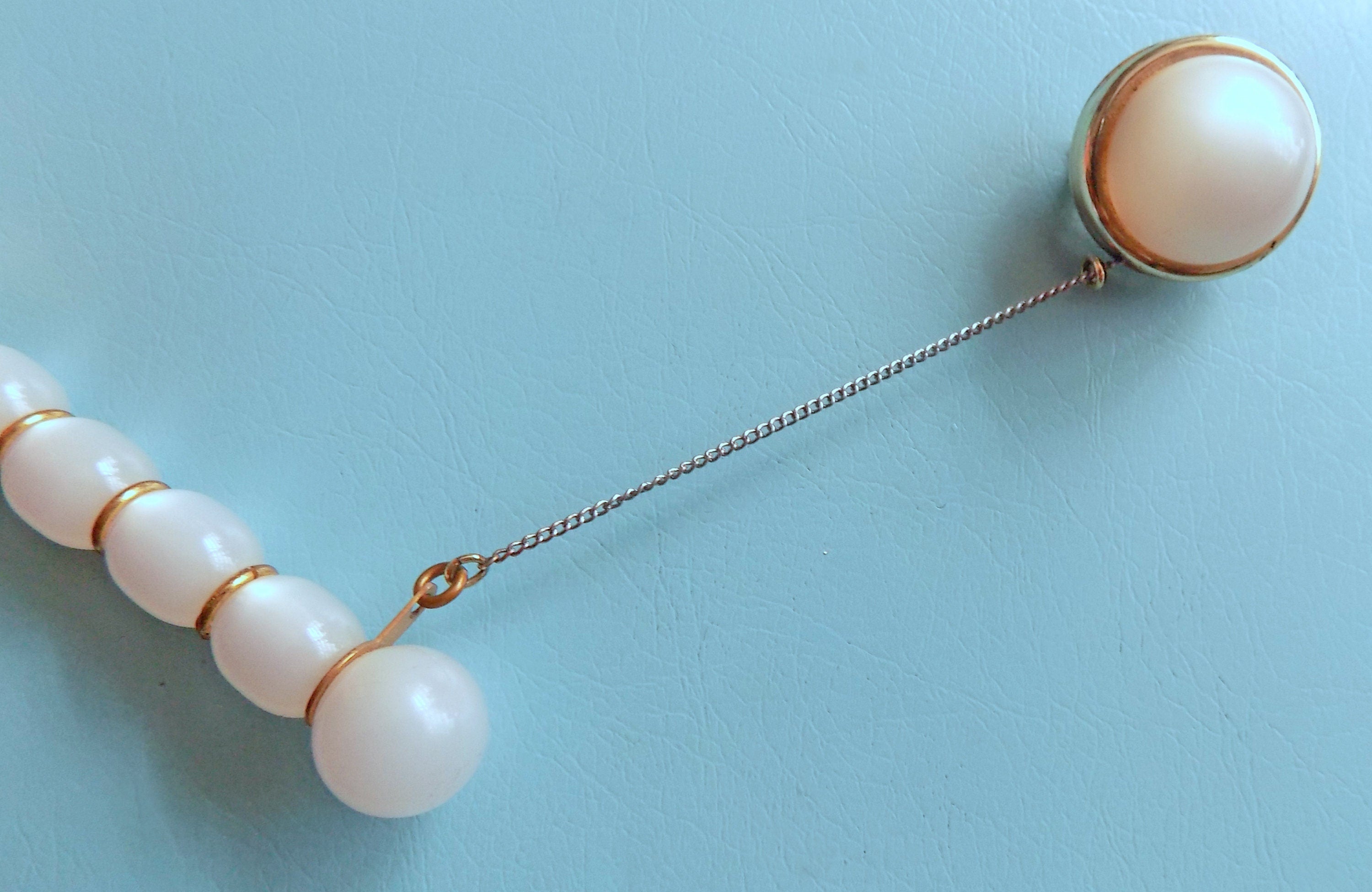 Vintage 60s Fake Pearl Retractable Mechanical Pencil Brooch Mod Glam ...