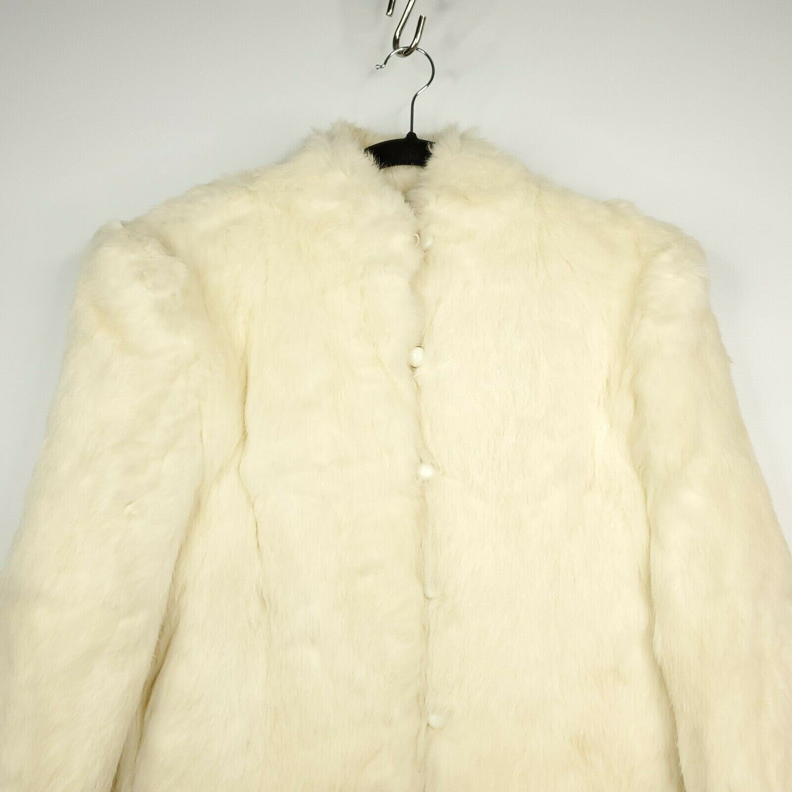 Vintage 80s White Rabbit Jacket Soft S Waist Length | Shop THRILLING