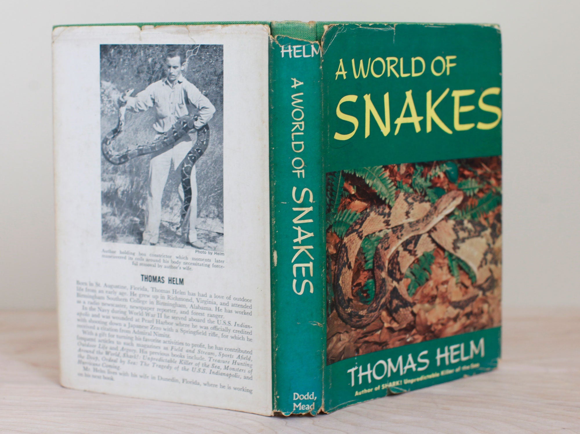 Vintage A World of Snakes by Thomas Helm Illustratedwith Photographs ...