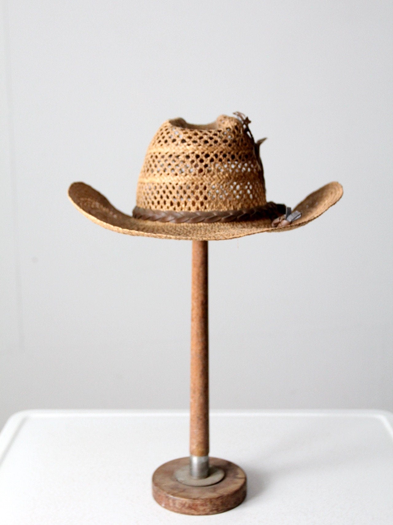 Vintage Open Weave Straw Cowboy Hat | Shop THRILLING