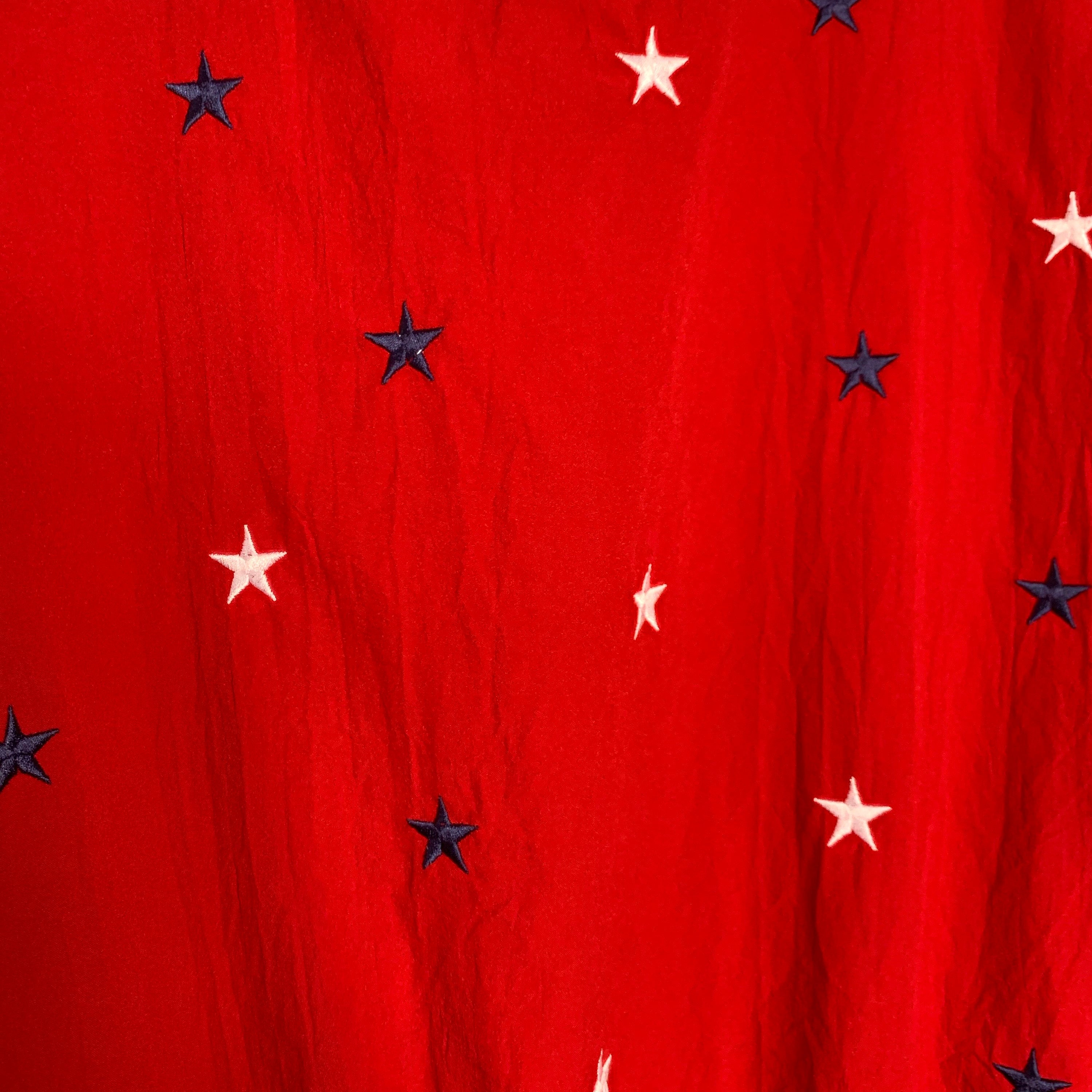 Vintage Red Lightweight Star Print Shirt | Shop THRILLING