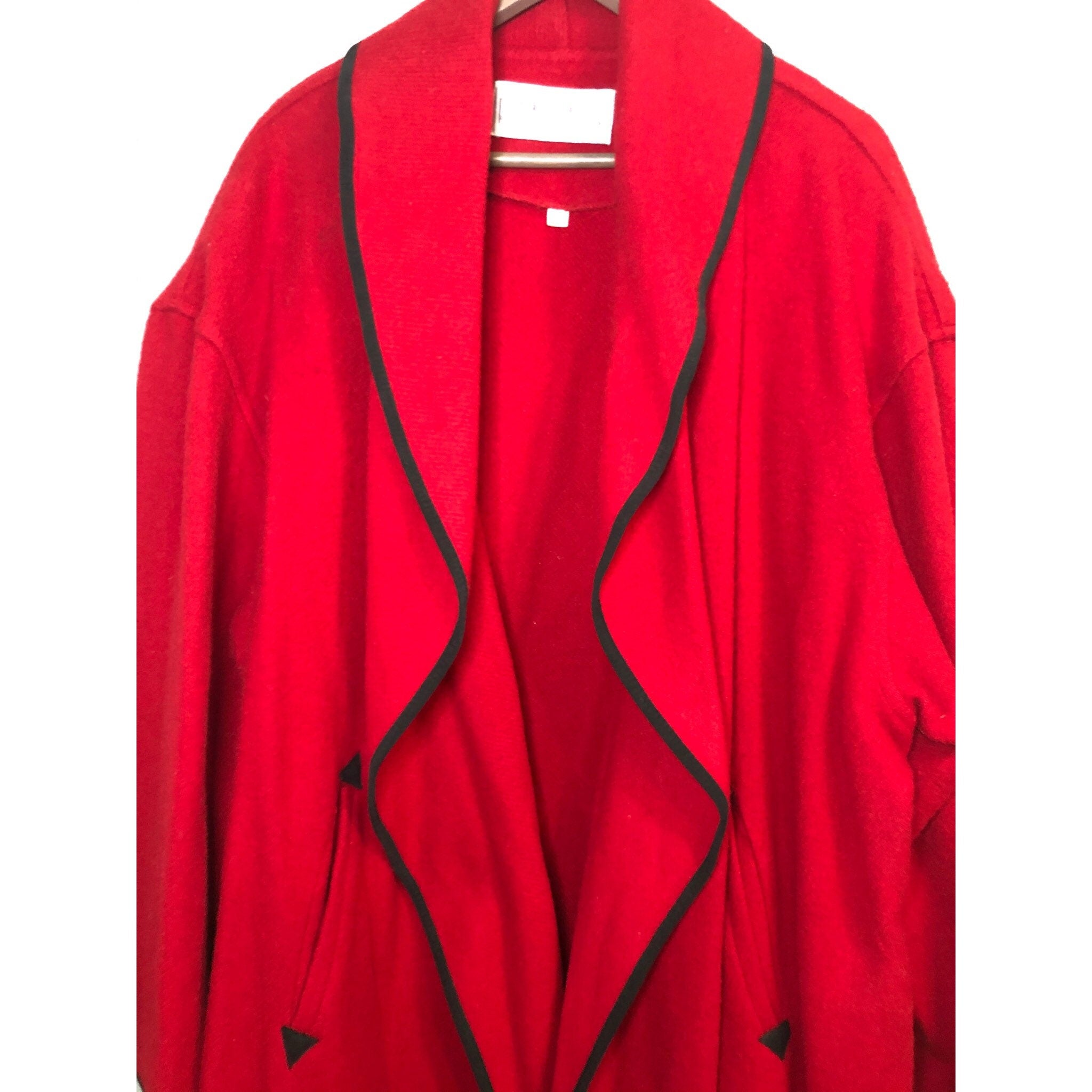 Vintage 90’s Cherry Red Wool Wrap Coat | Shop THRILLING