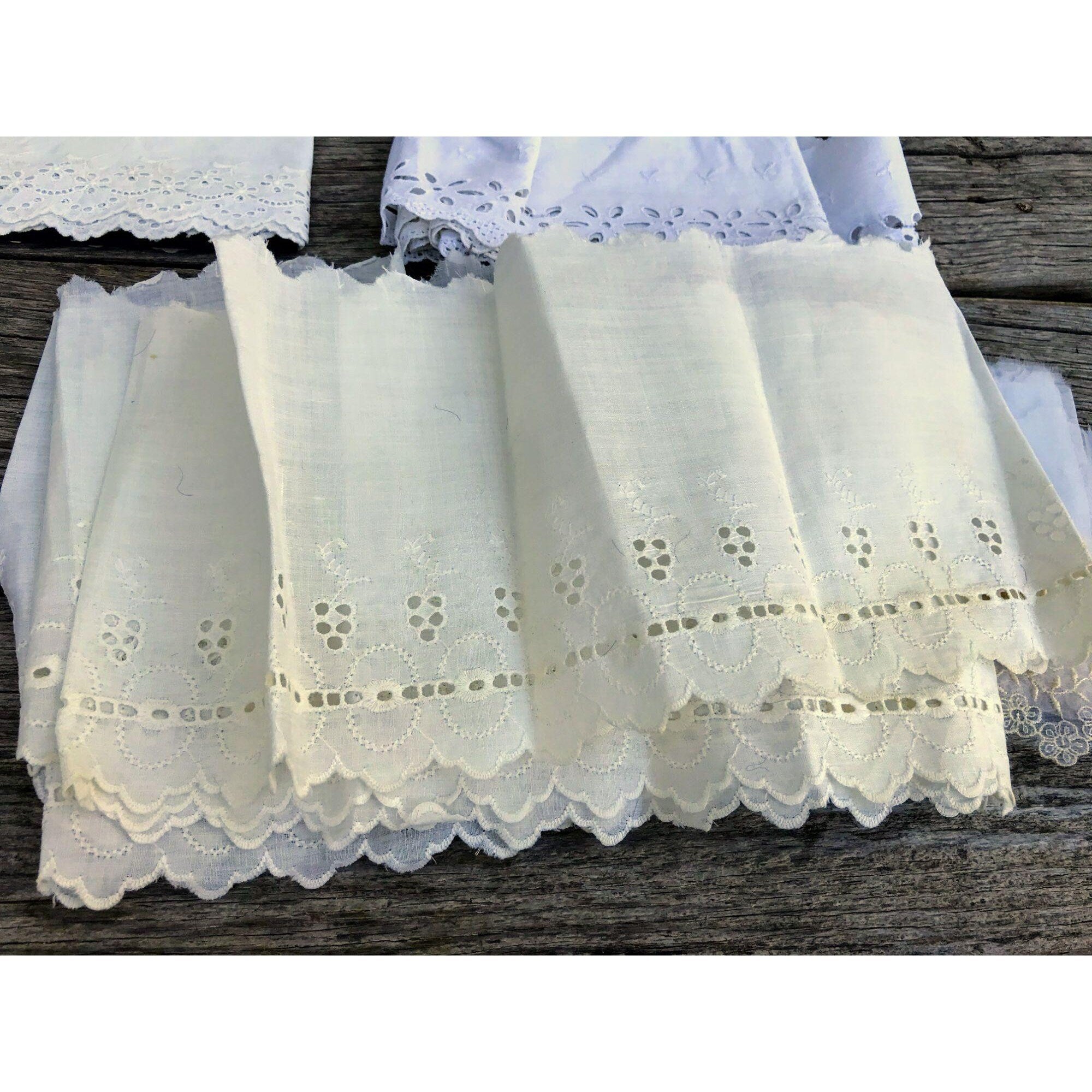Vintage Antique Lot Wide Eyelet Lace | Shop THRILLING