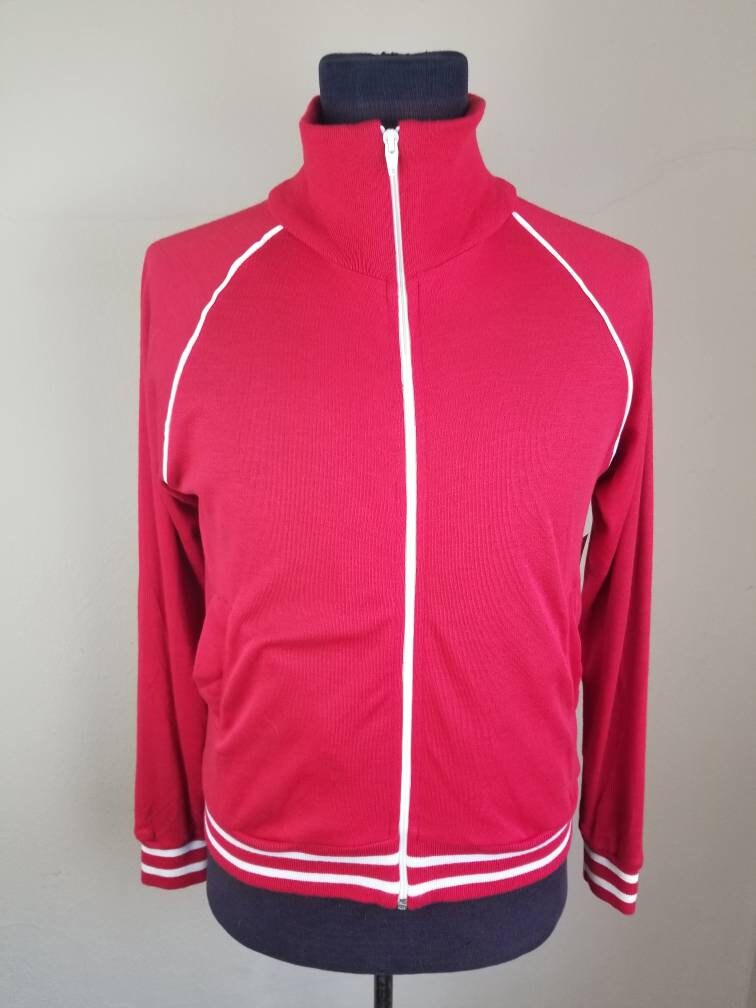 Vintage 70s/80s Red Track Jacket Jogging Youth Kids | Shop THRILLING