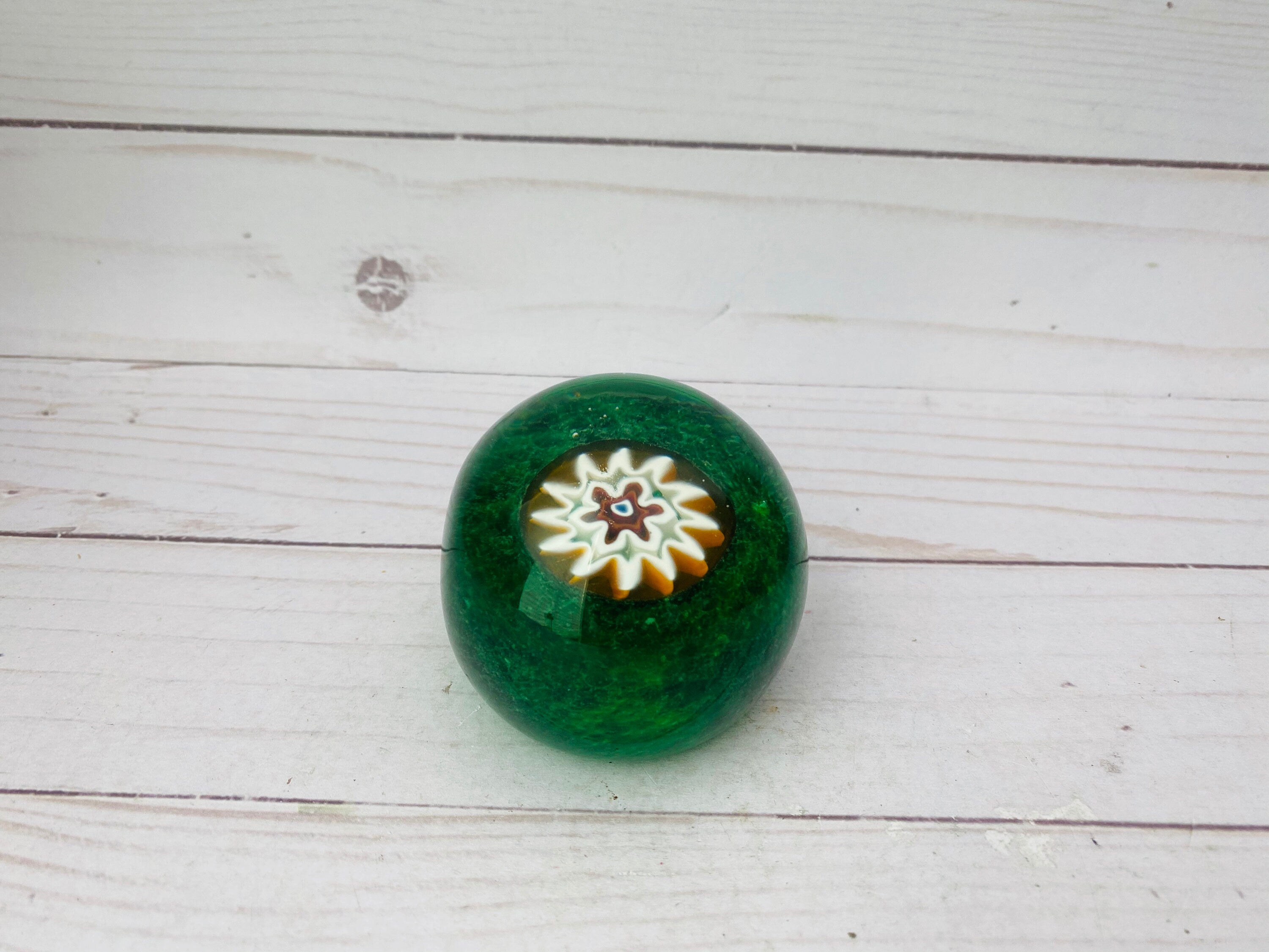 Vintage Green Glass Paperweight | Shop THRILLING