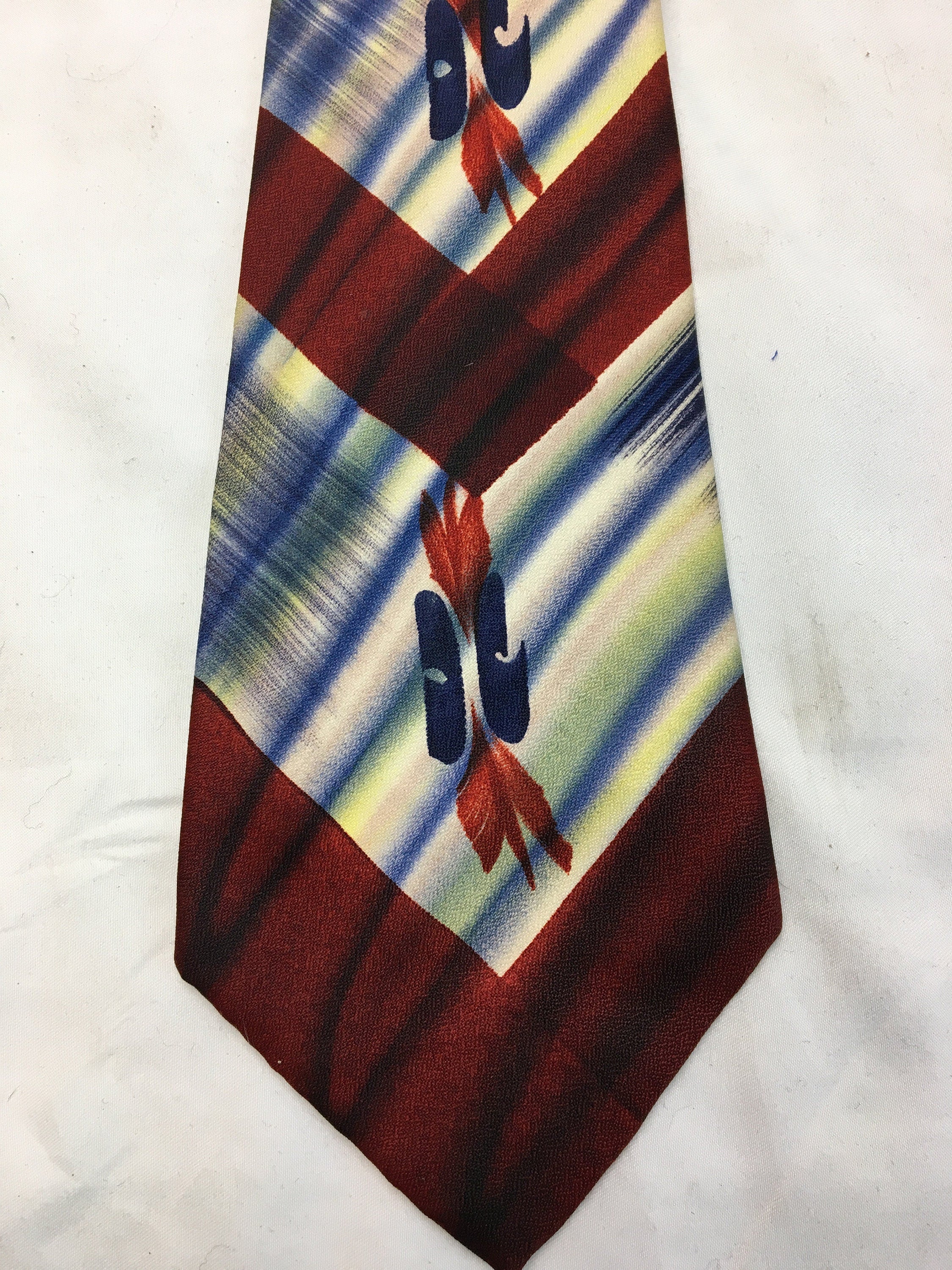 Vintage 40s Beautifully Printed Tie | Shop THRILLING