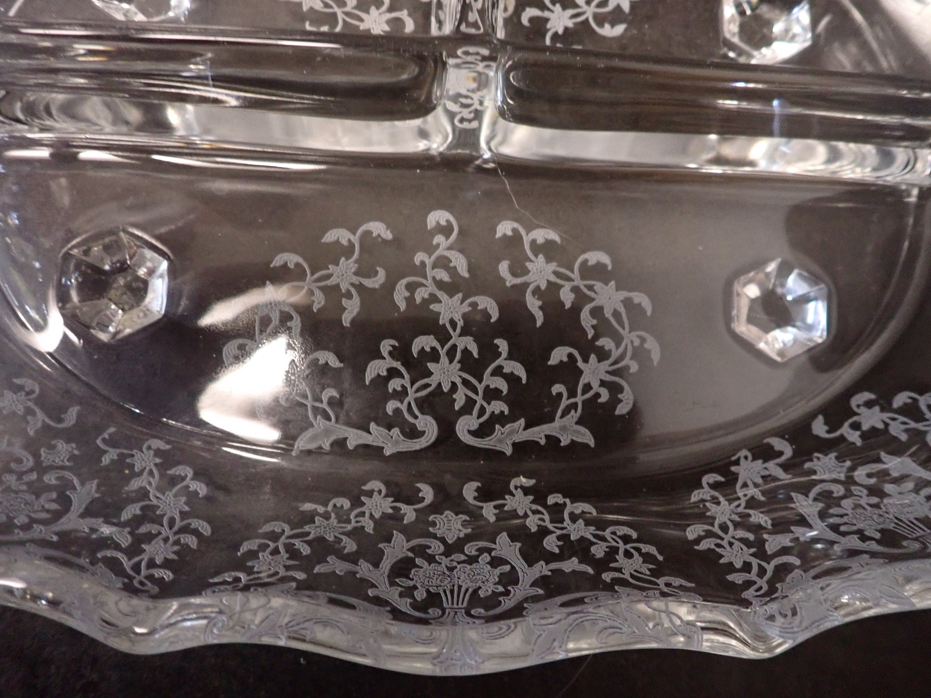 Vintage Fostoria Baroque Pattern Glass Relish Tray 1936-1966 | Shop ...