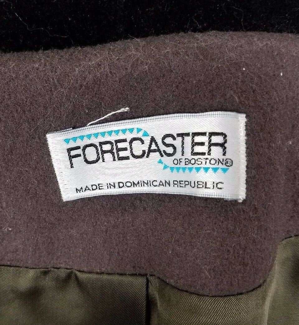 Vintage Brown and Black Velvet Hooded Peacoat by Forecaster of Boston ...