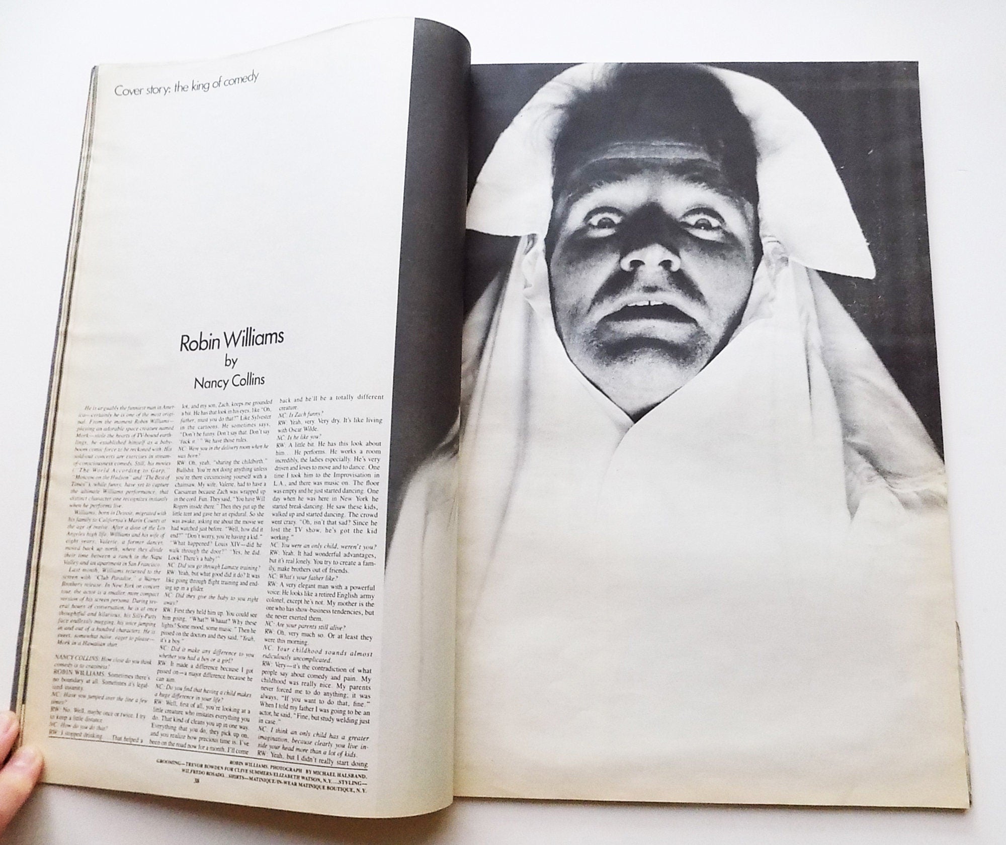 Vintage 1986 Interview Robin Williams Issue Rudolf Valentino Story ...