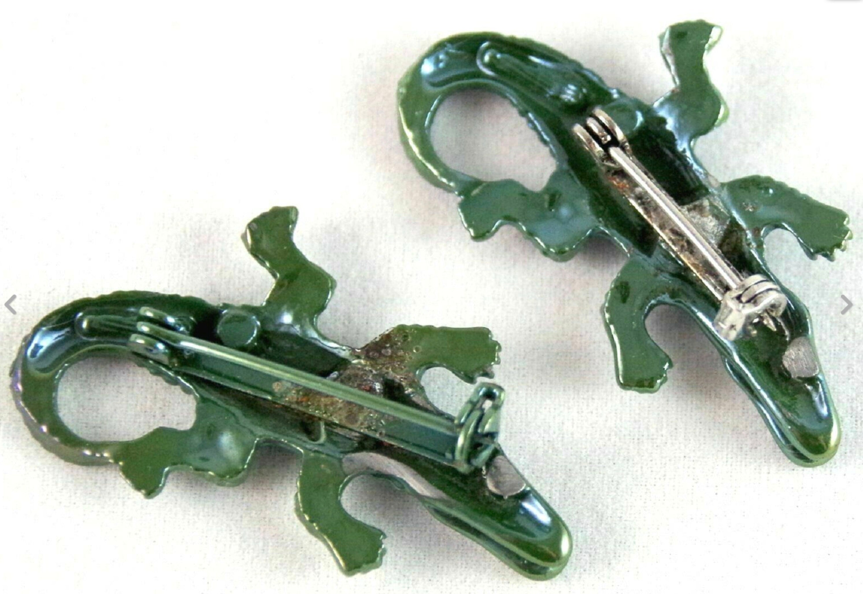 Vintage 2 Little Alligator Iridescent Scatter Pins | Shop THRILLING