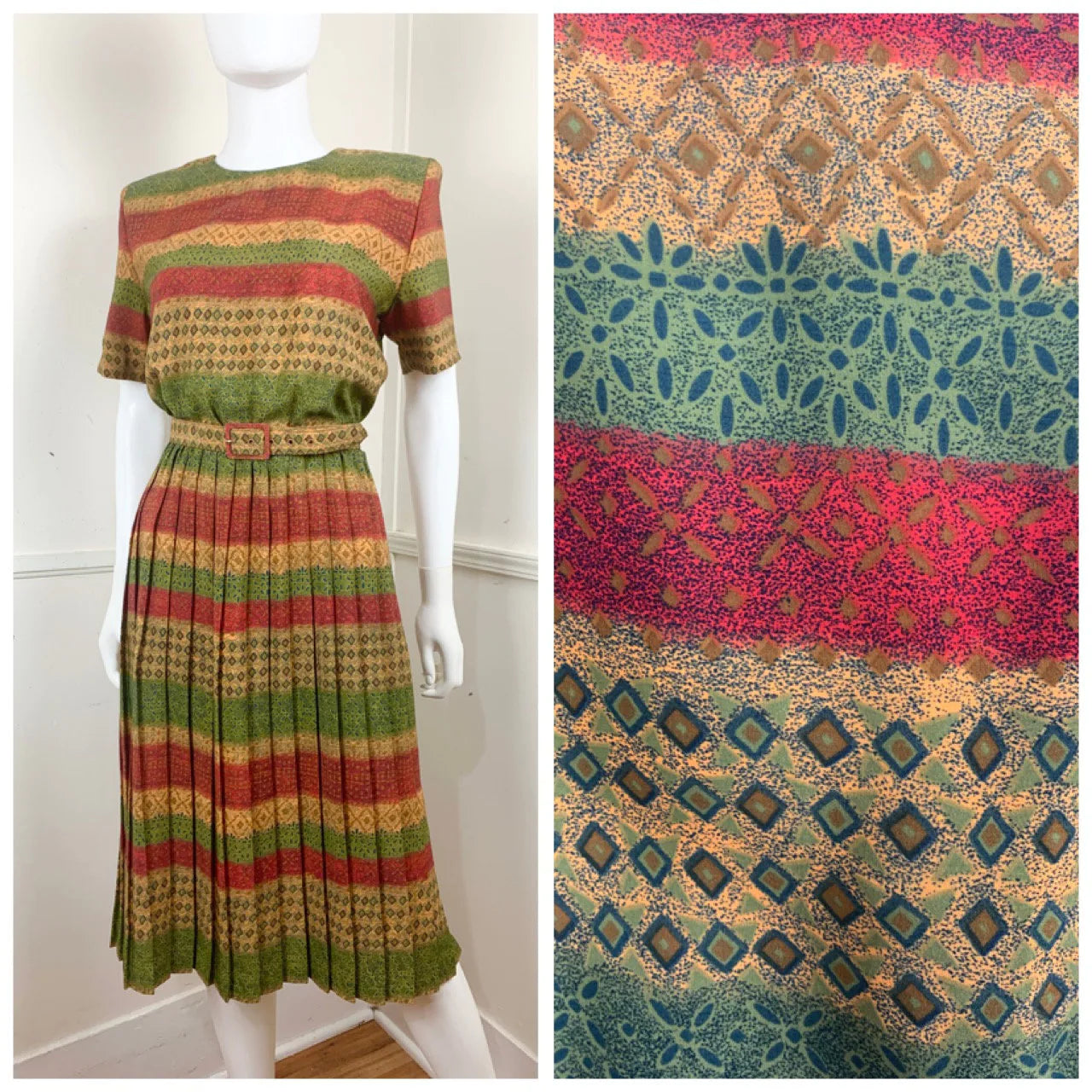 80s Vintage Pleated Dress by Breli Originals | Shop THRILLING