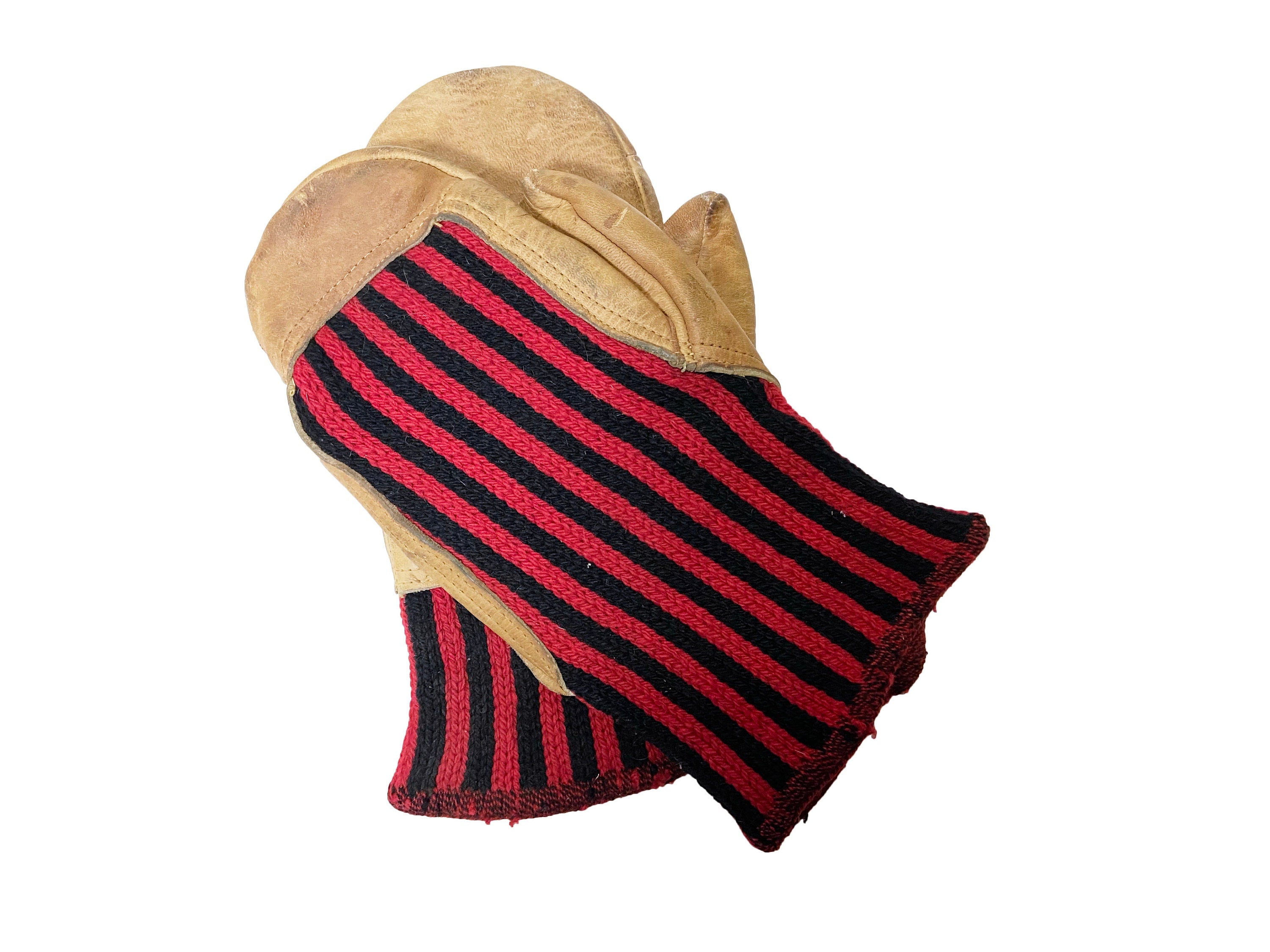 Vintage 40s Wool and Leather Hunting Mittens | Shop THRILLING