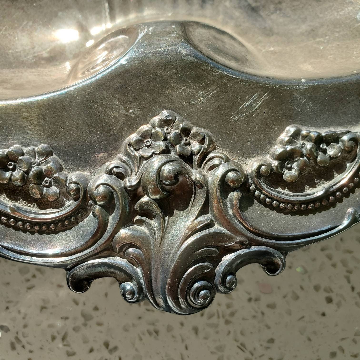 Vintage Baroque by Wallace Scalloped Shell Silver Serving Tray | Shop ...