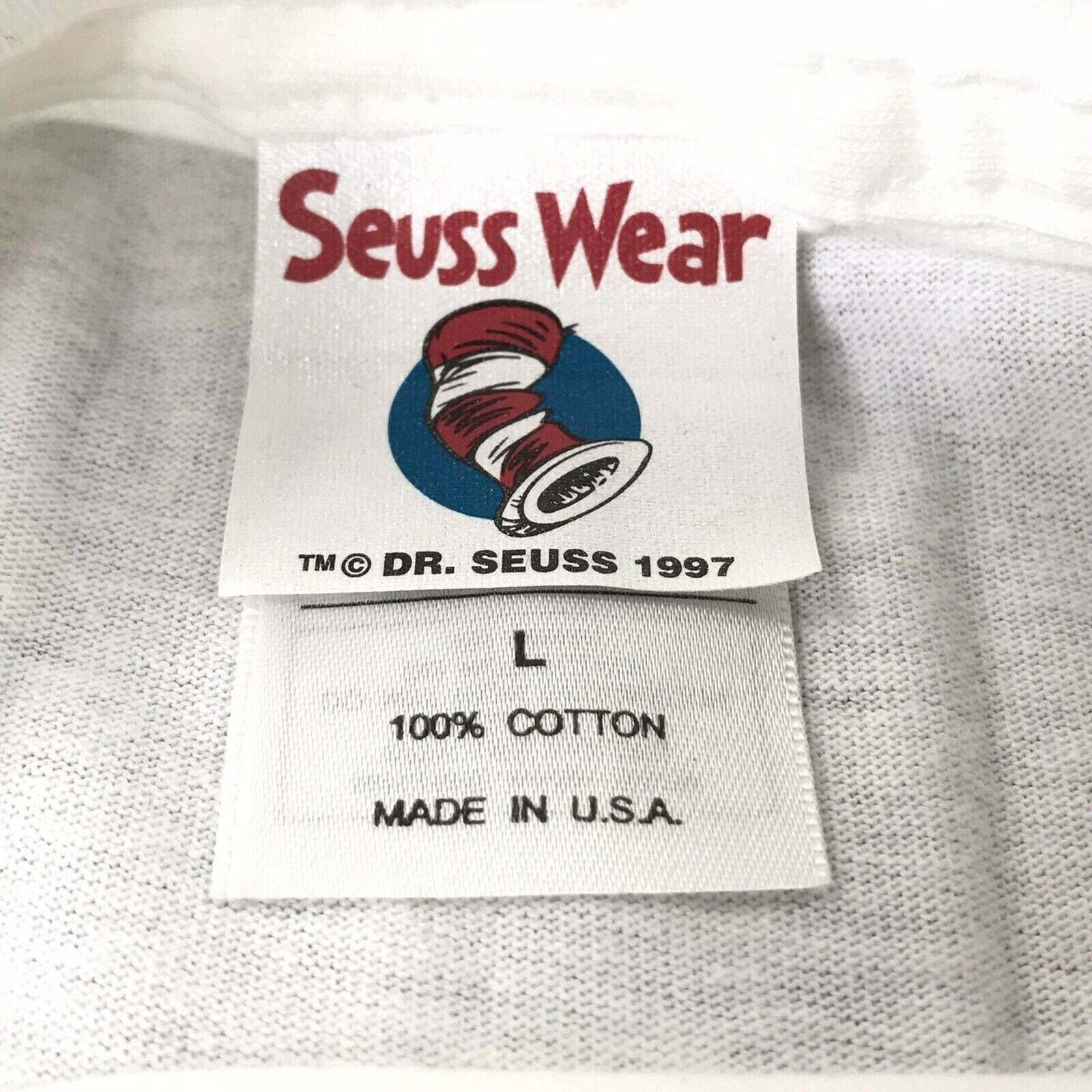 Vintage 90’s Seuss Wear Mens T-Shirt Dr Seuss Grinch Wear Big Graphic ...