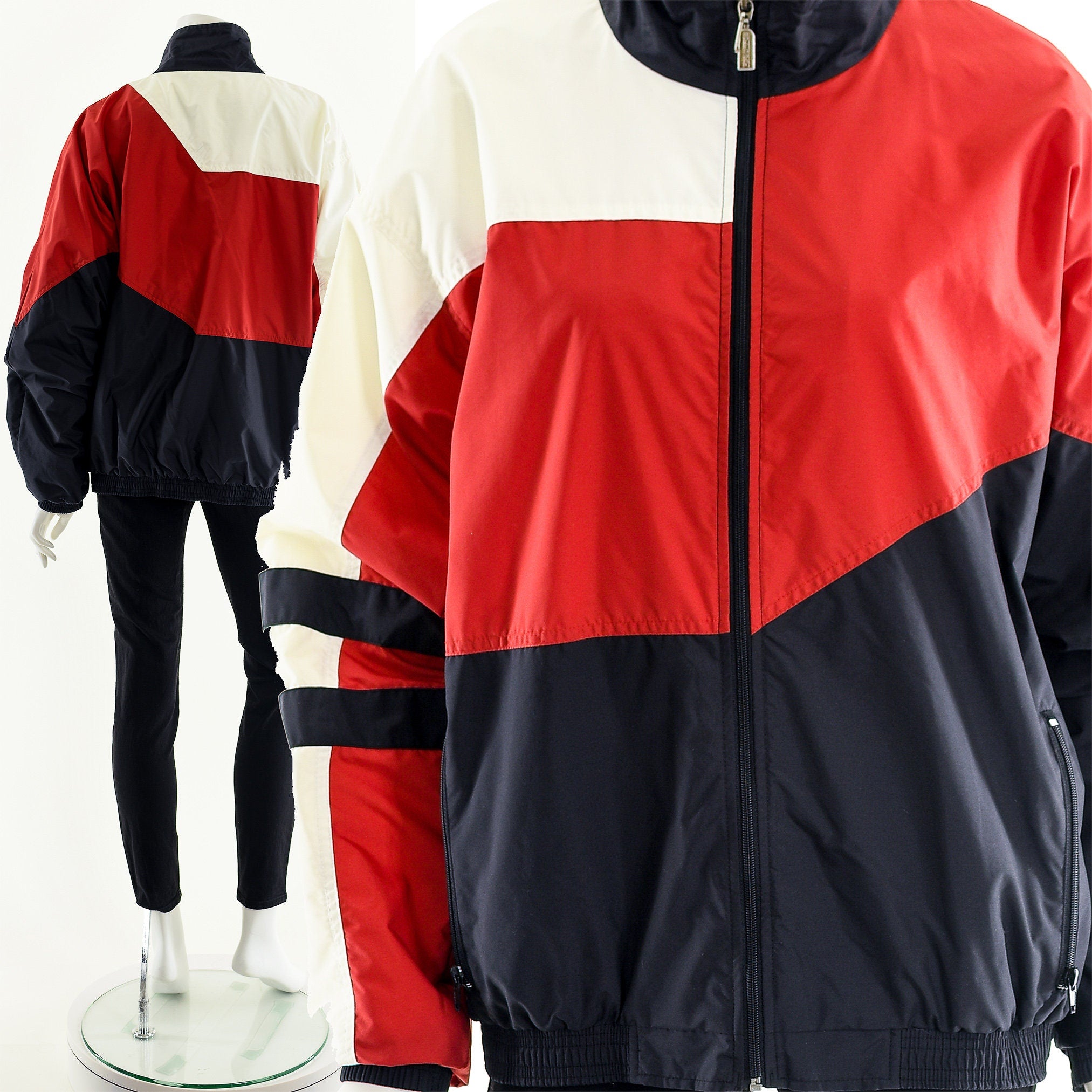 Vintage Colorblocked Oversize 80s Windbreaker by Holloway | Shop THRILLING