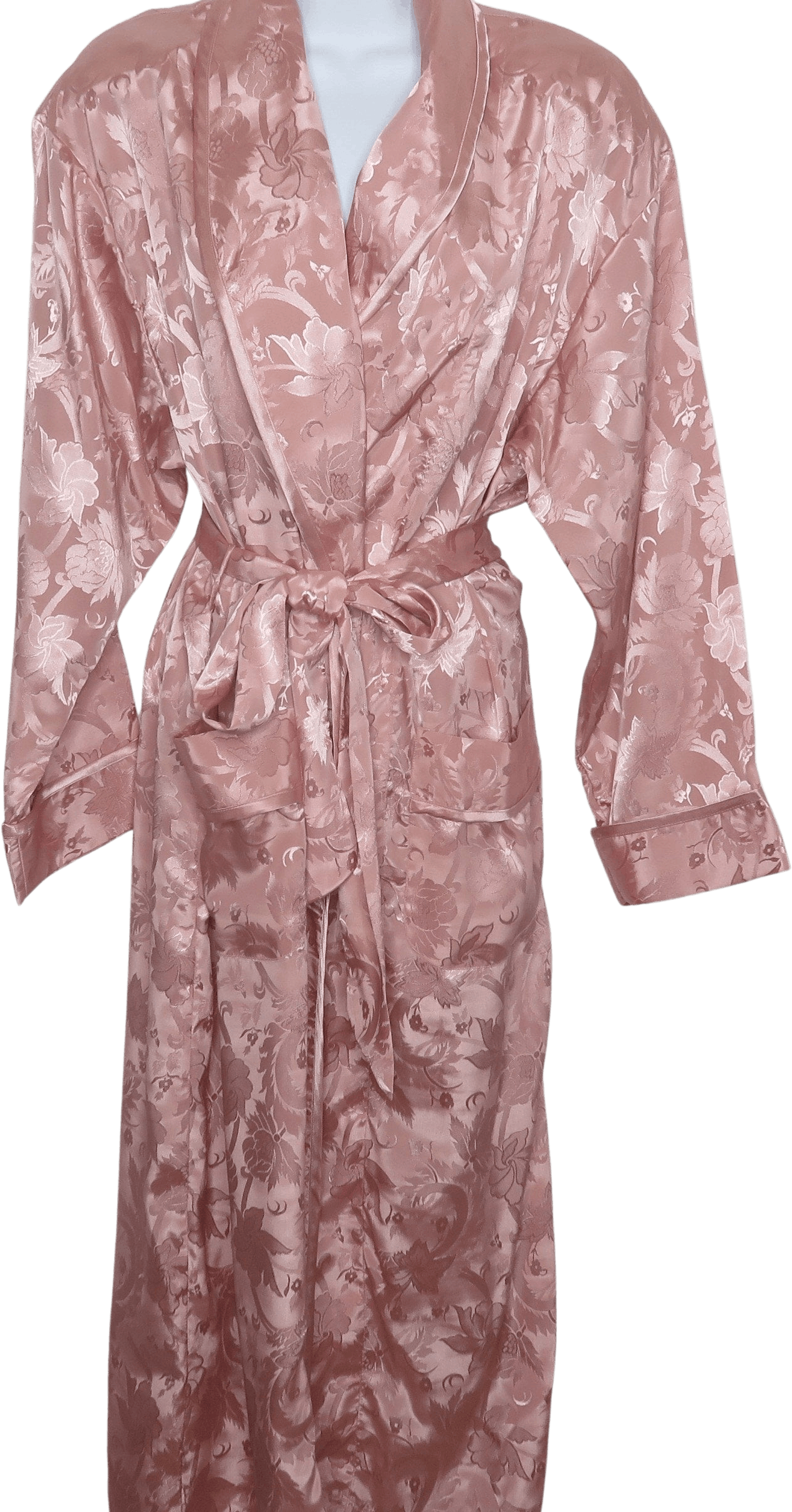 Vintage 80’s Victoria Secrets Silky Pink Floral Robe | Shop THRILLING