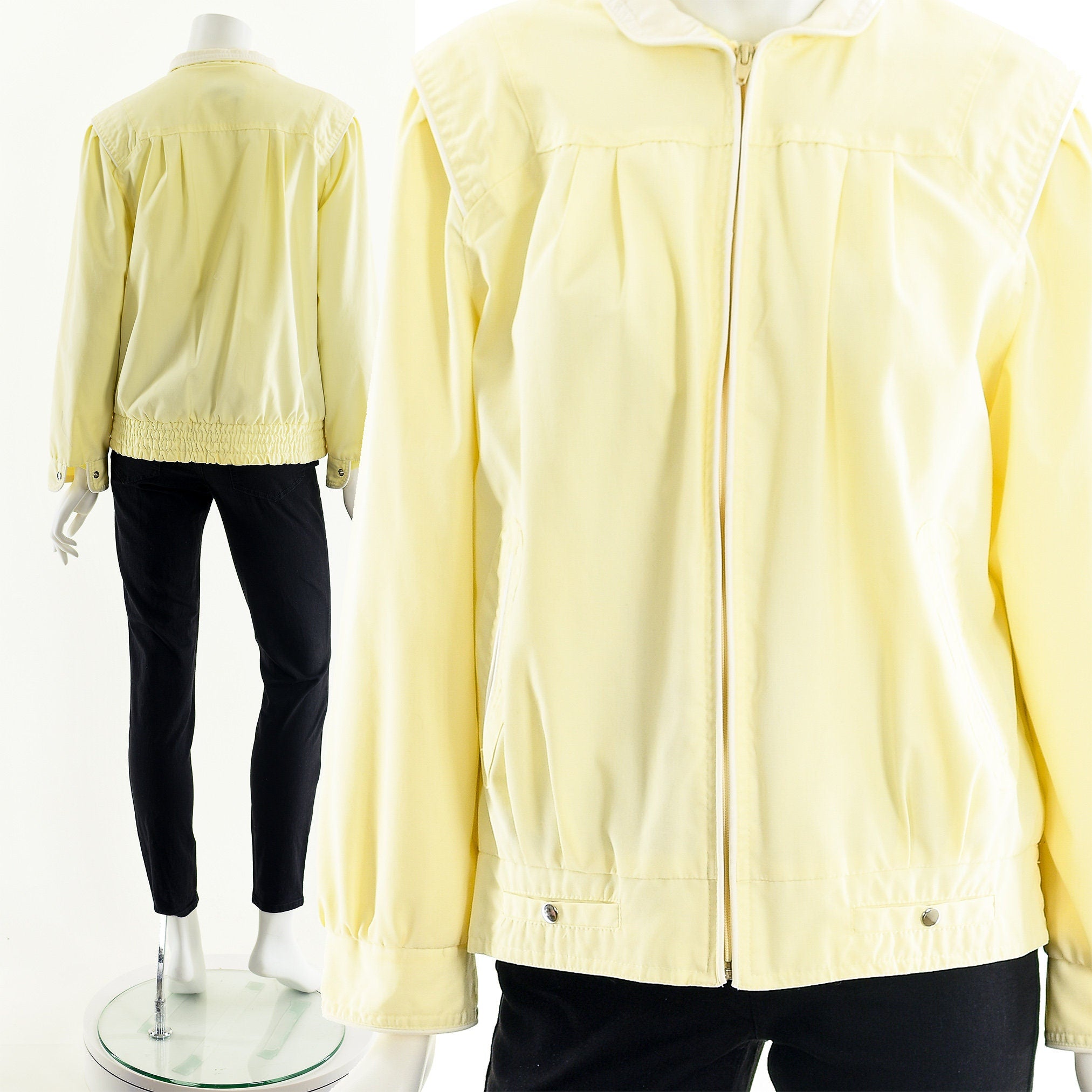 Vintage Baby Yellow 80s Bomber Jacket by Pao | Shop THRILLING