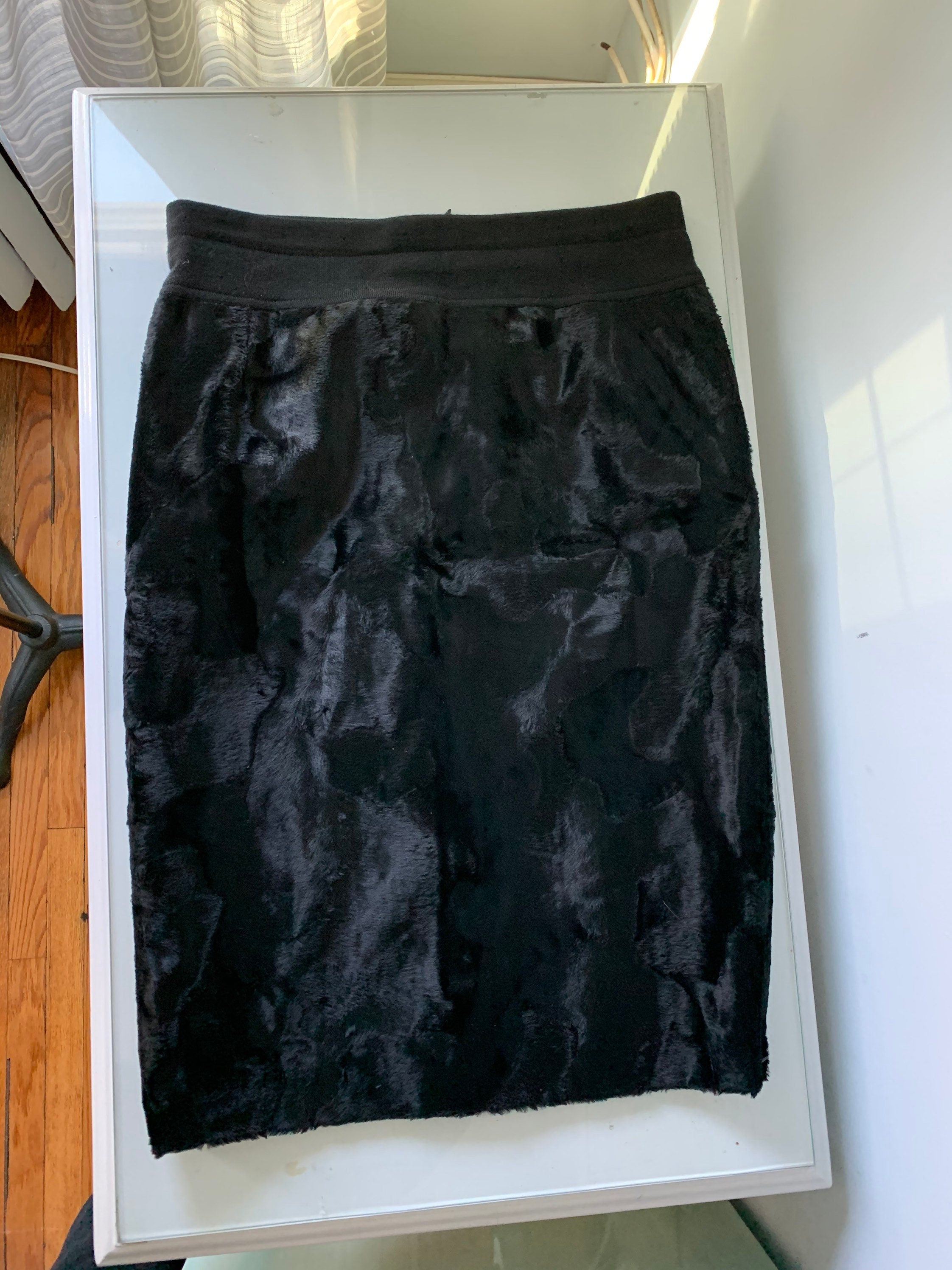 Vintage 80s Faux Fur Black Skirt by Escada | Shop THRILLING