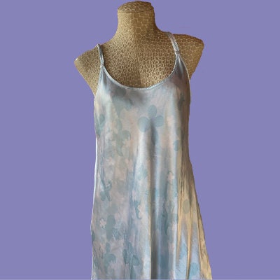 Vintage Turquoise Long Gown Lingerie by Oscar de la Renta | Shop THRILLING