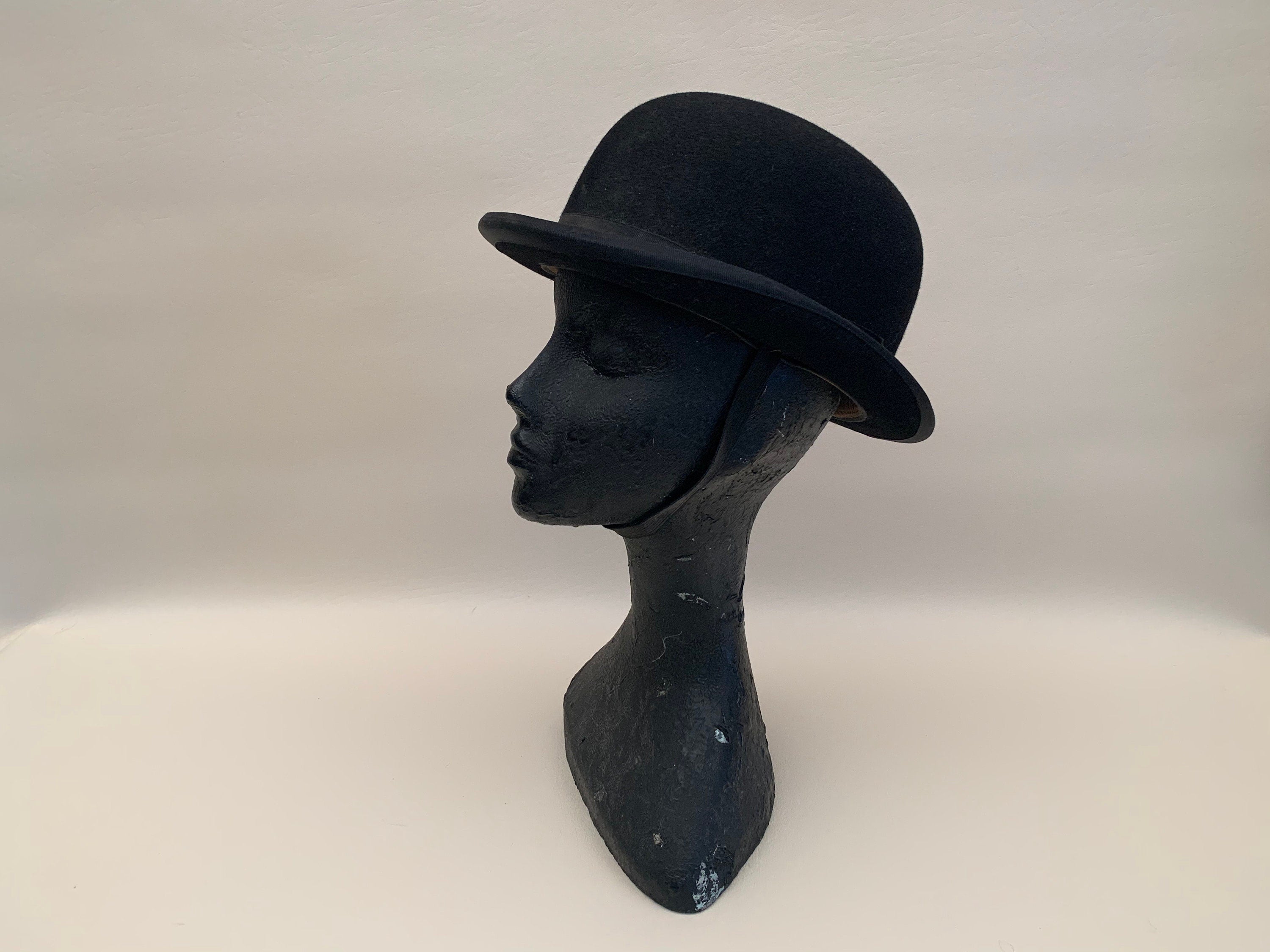Vintage Antique Black Equestrian Bowler Riding Hat | Shop THRILLING