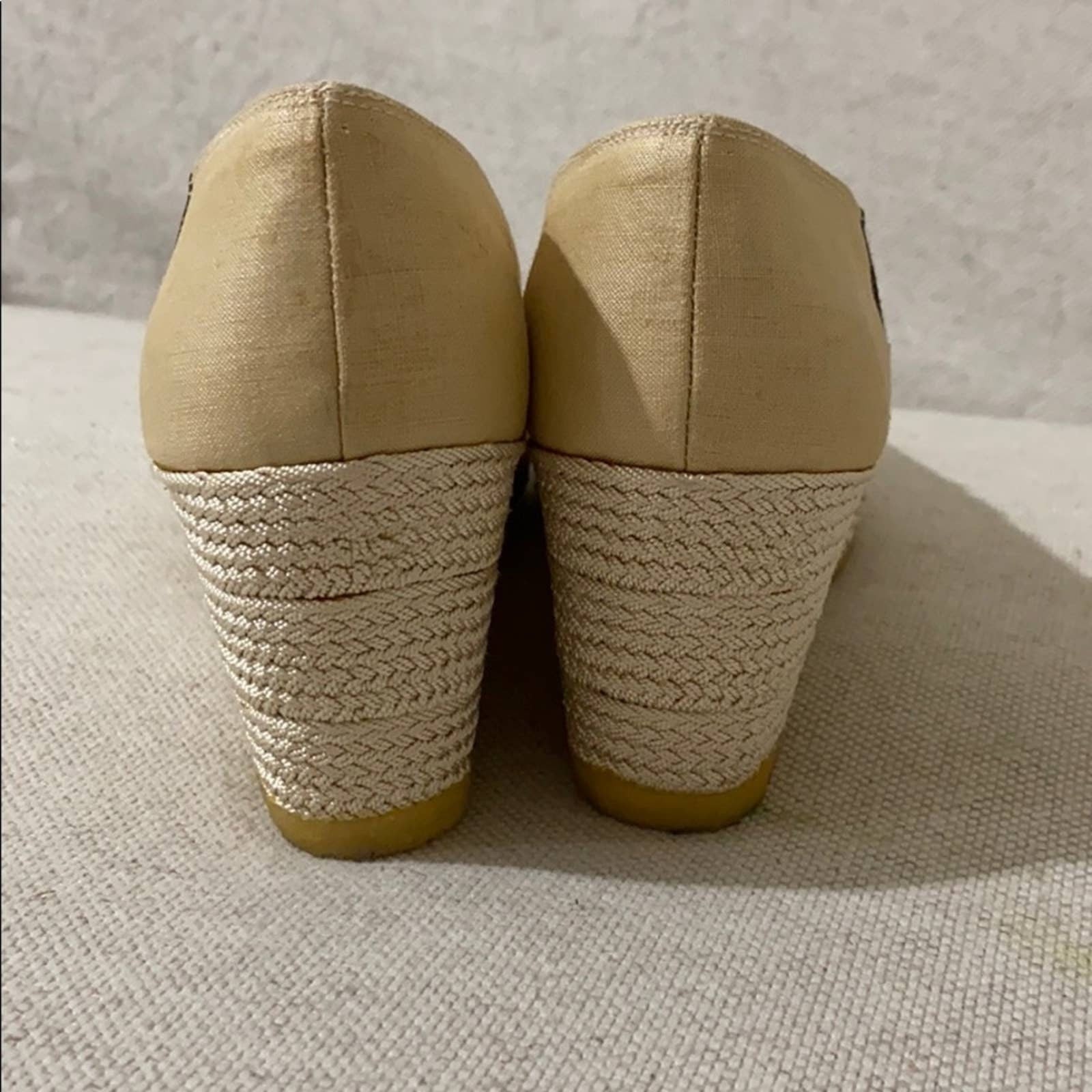 Vintage Lanvin Striped Fabric Espadrille Wedges by Lanvin | Shop THRILLING