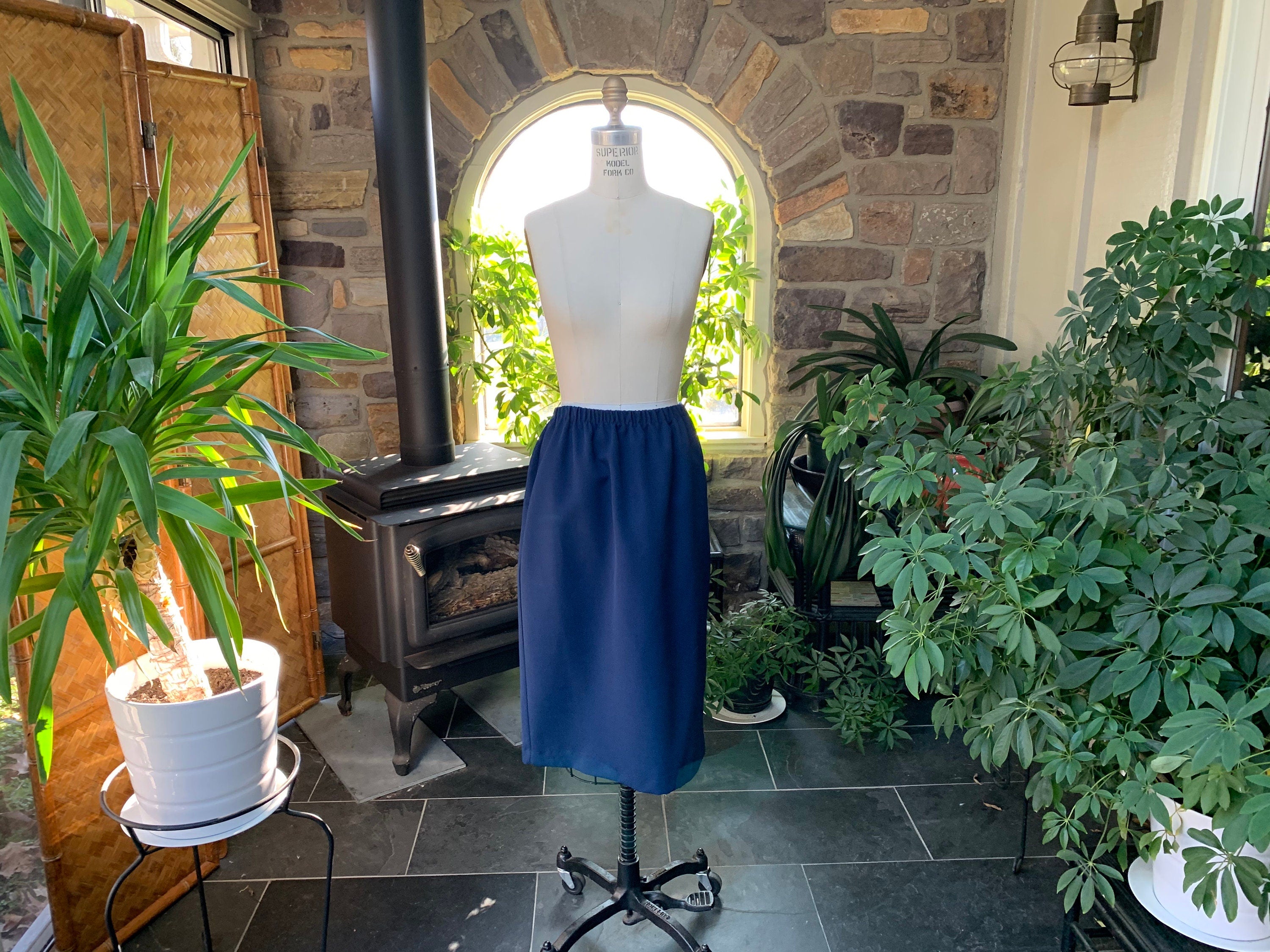 Vintage 70’s Blue and White Suit Jacket and Skirt by Berg-Ray Frocks ...