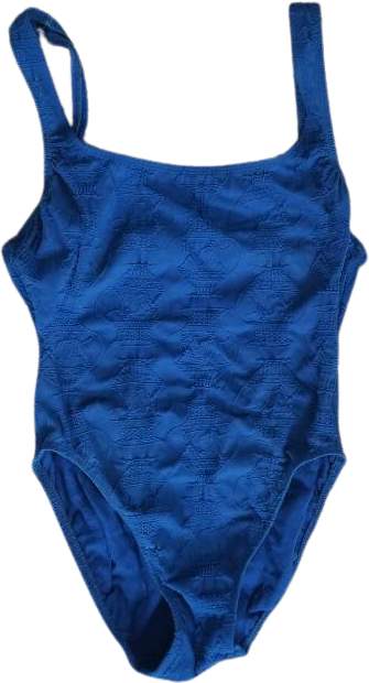 Vintage 80s One Piece Greek Urn Design Bathing Suit by Baja Blue | Shop ...