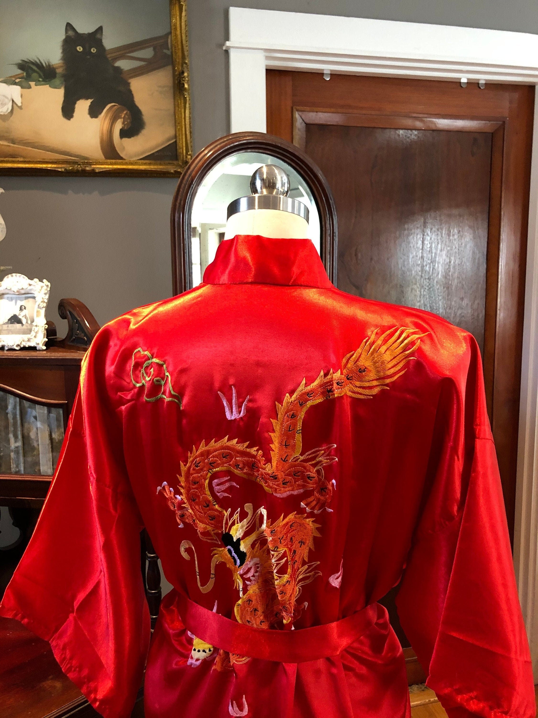 Vintage Kimona Dragon Red Robe | Shop THRILLING