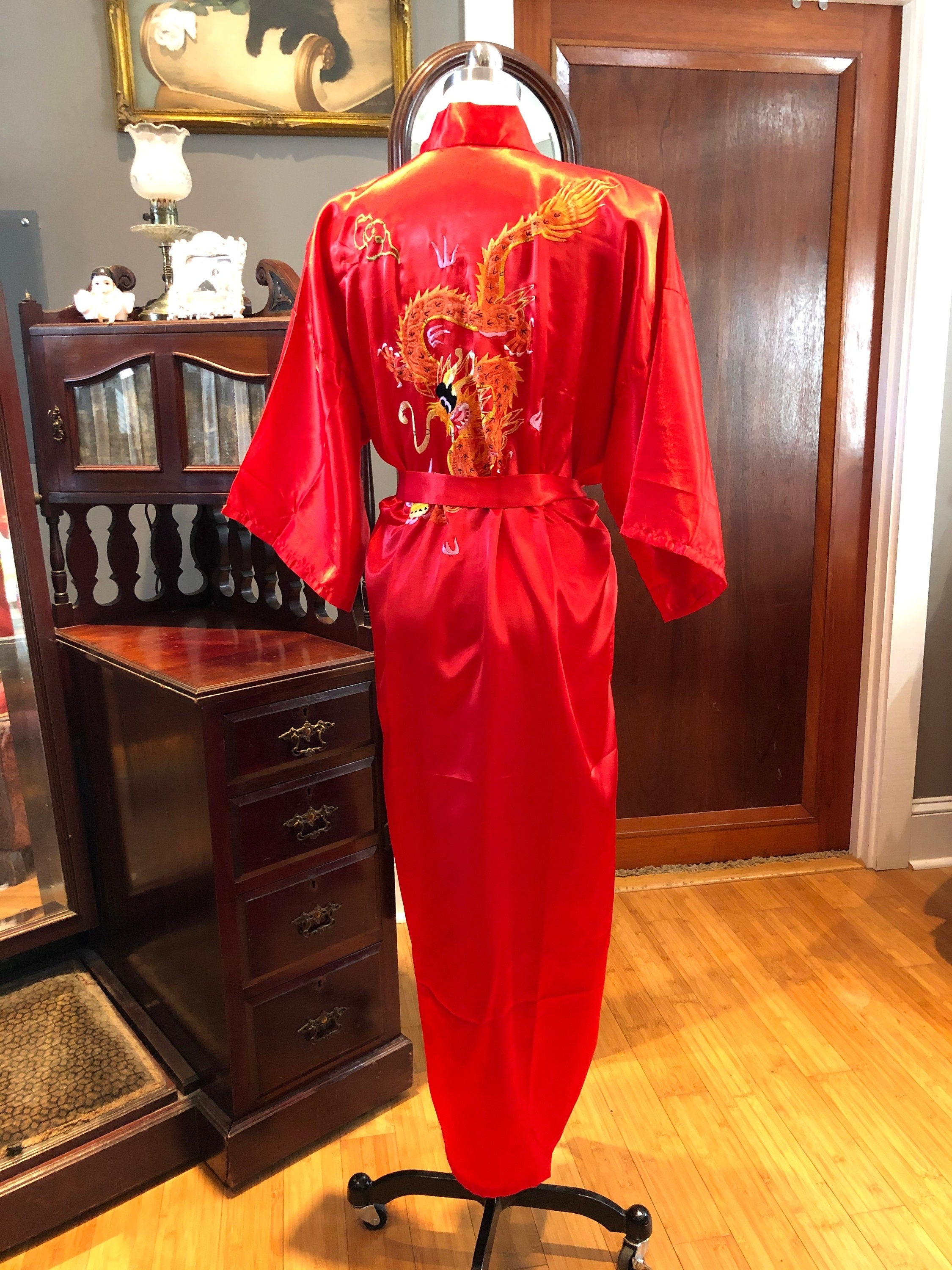 Vintage Kimona Dragon Red Robe | Shop THRILLING