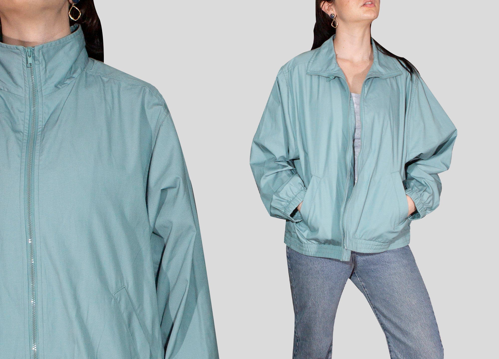 Vintage 80s Blue Bomber Jacket | Shop THRILLING