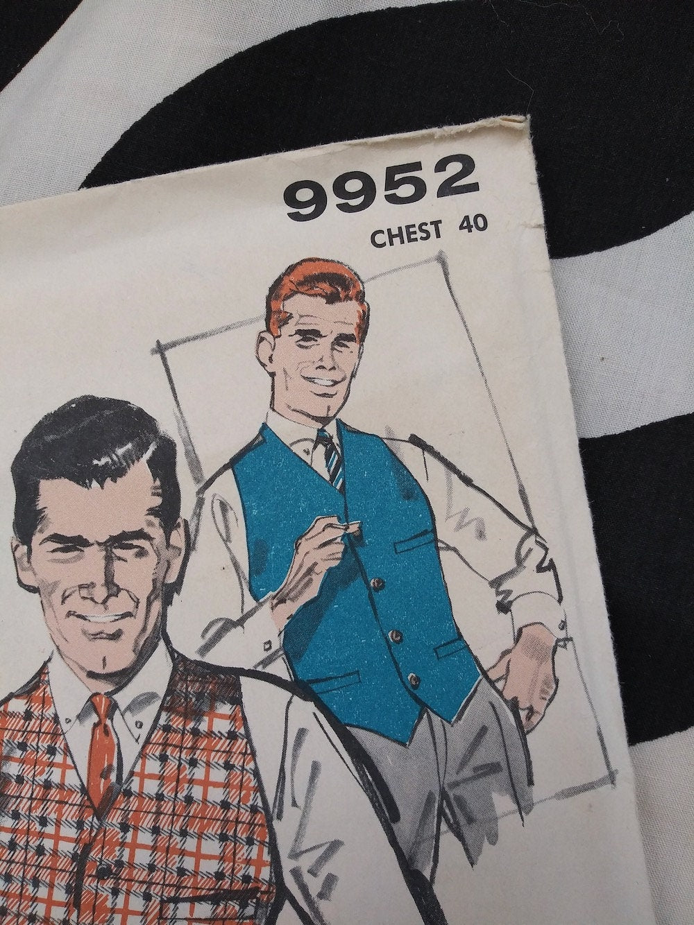 Vintage 60s Mens Vest Sewing Pattern Advance by Advance | Shop THRILLING