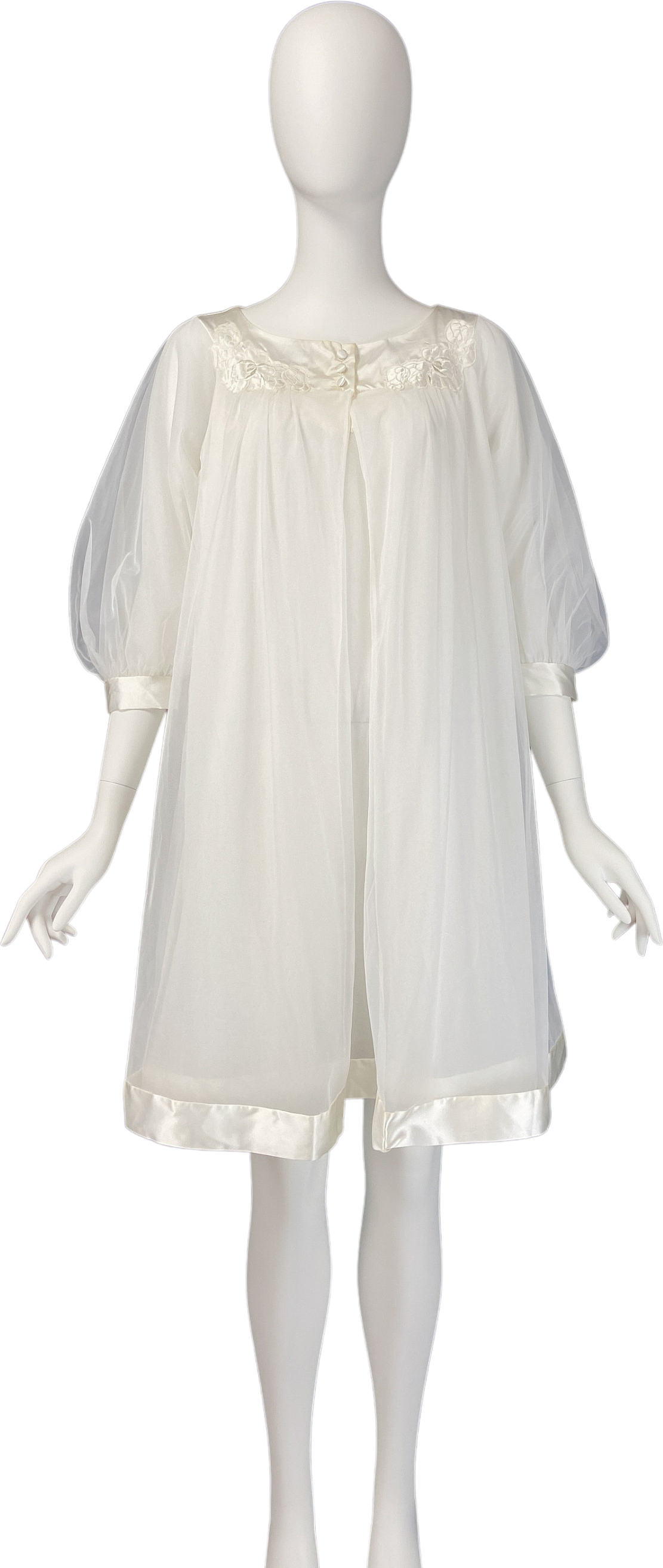 Vintage 60s/80s Sheer Peignoir Nightgown And Robe Set B361 By Gossard ...