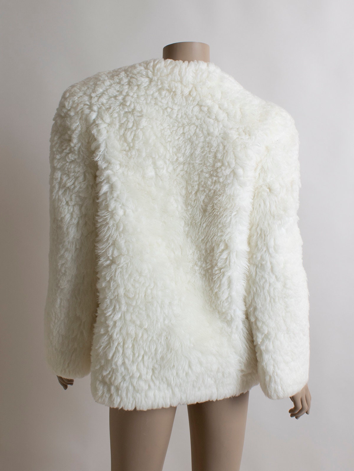 Vintage Faux Fur Coat 70s Fluffy White Cloud Oversize Jacket | Shop ...