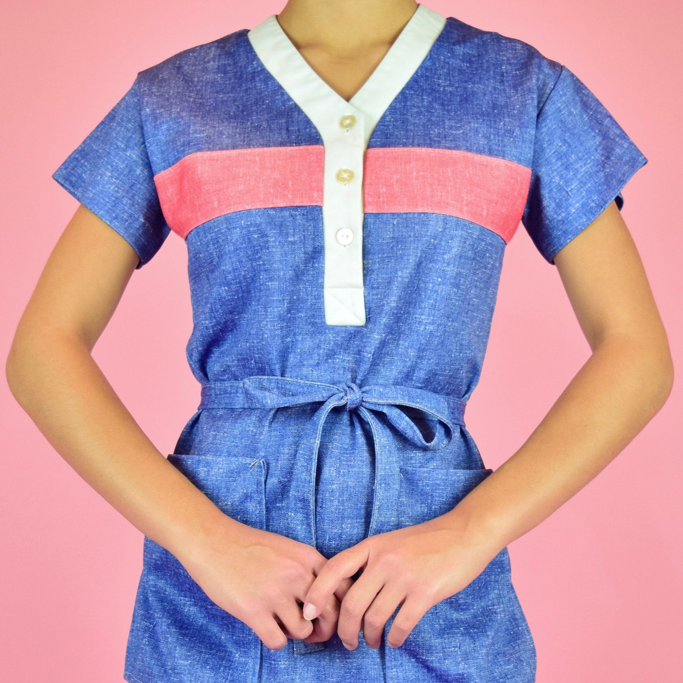 Vintage 70’s Dark Blue Smock Top | Shop THRILLING