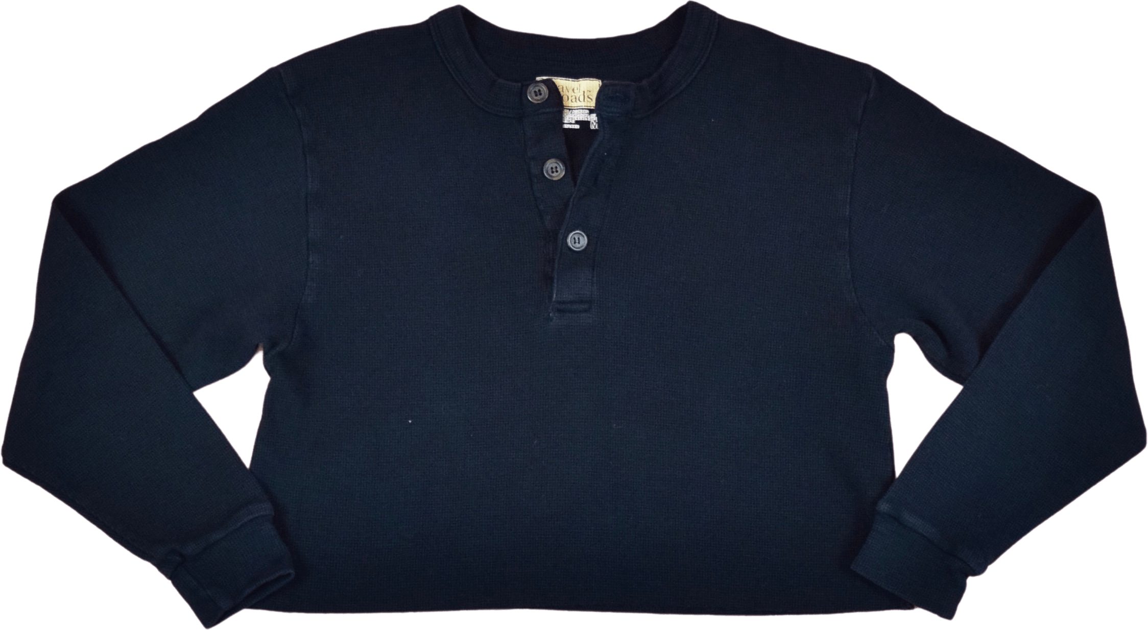 Vintage 90’s Black Henley Crop Top | Shop THRILLING