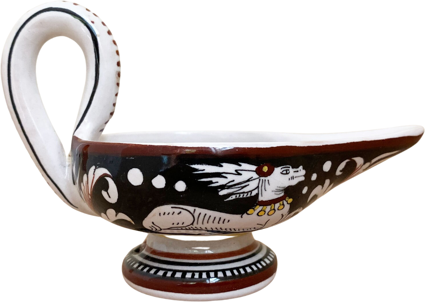 Vintage Labor Deruta Resting Deer Ceramic Candle Holder Beautiful Hand ...