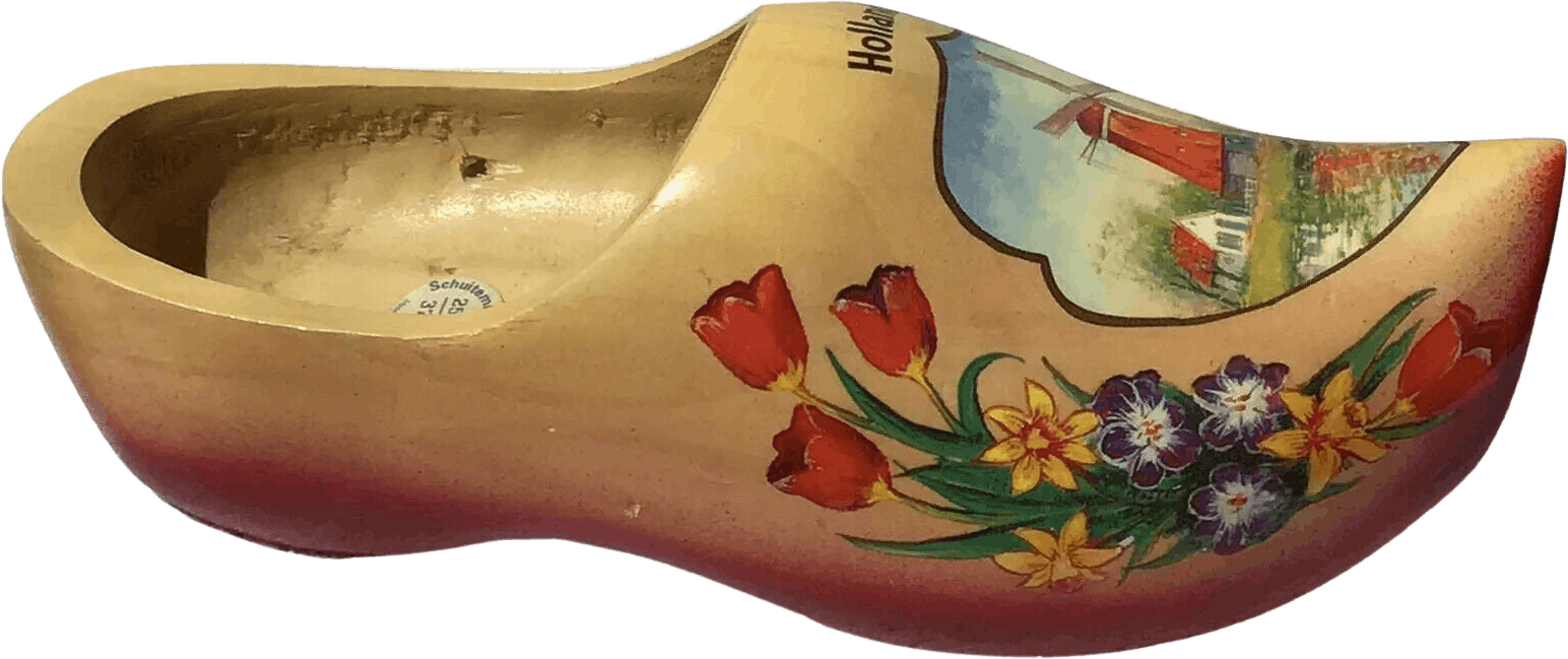 Vintage Hand Carved Painted Dutch Wooden Shoe Clog | Shop THRILLING