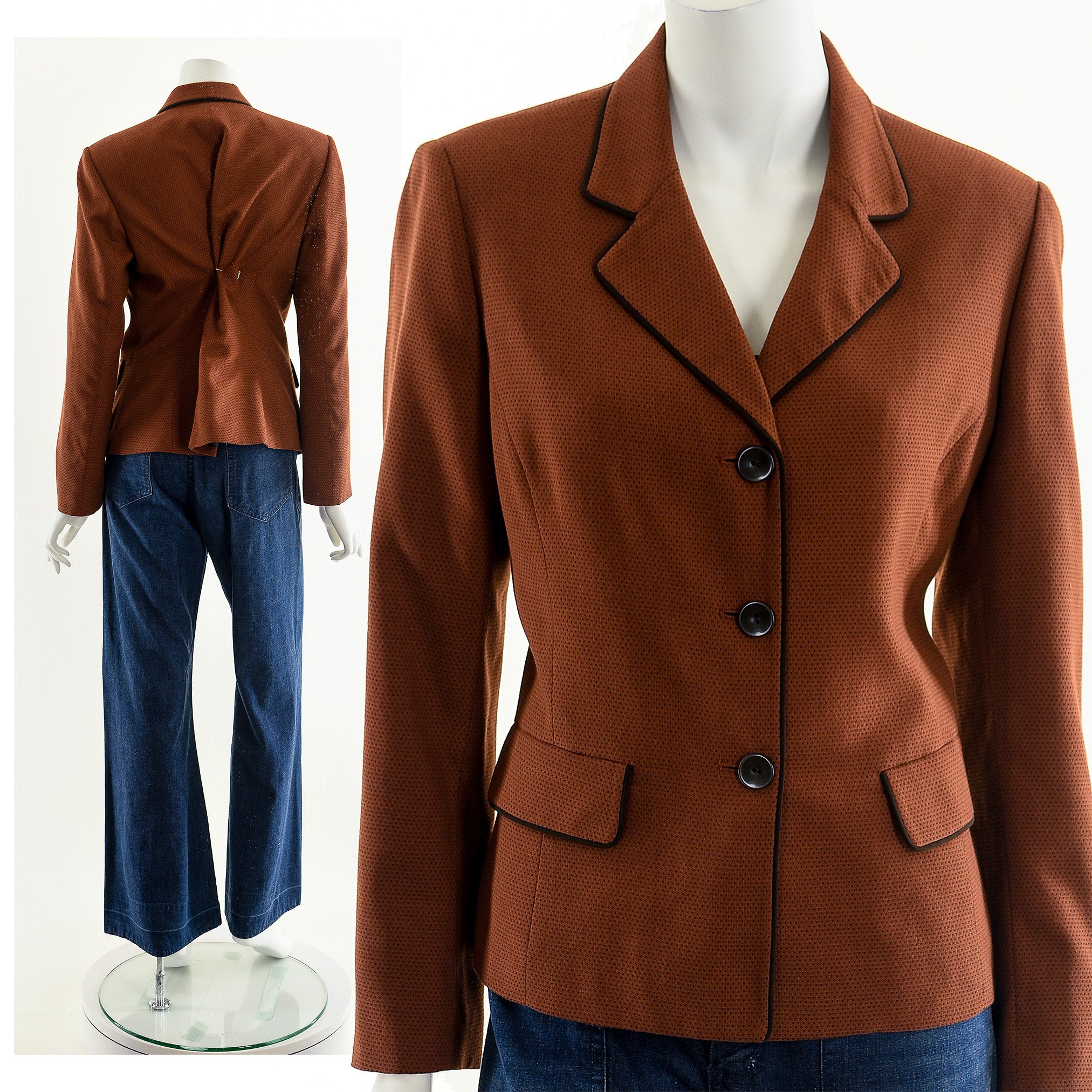 Vintage Copper Piped Blazer Suit Jacket | Shop THRILLING