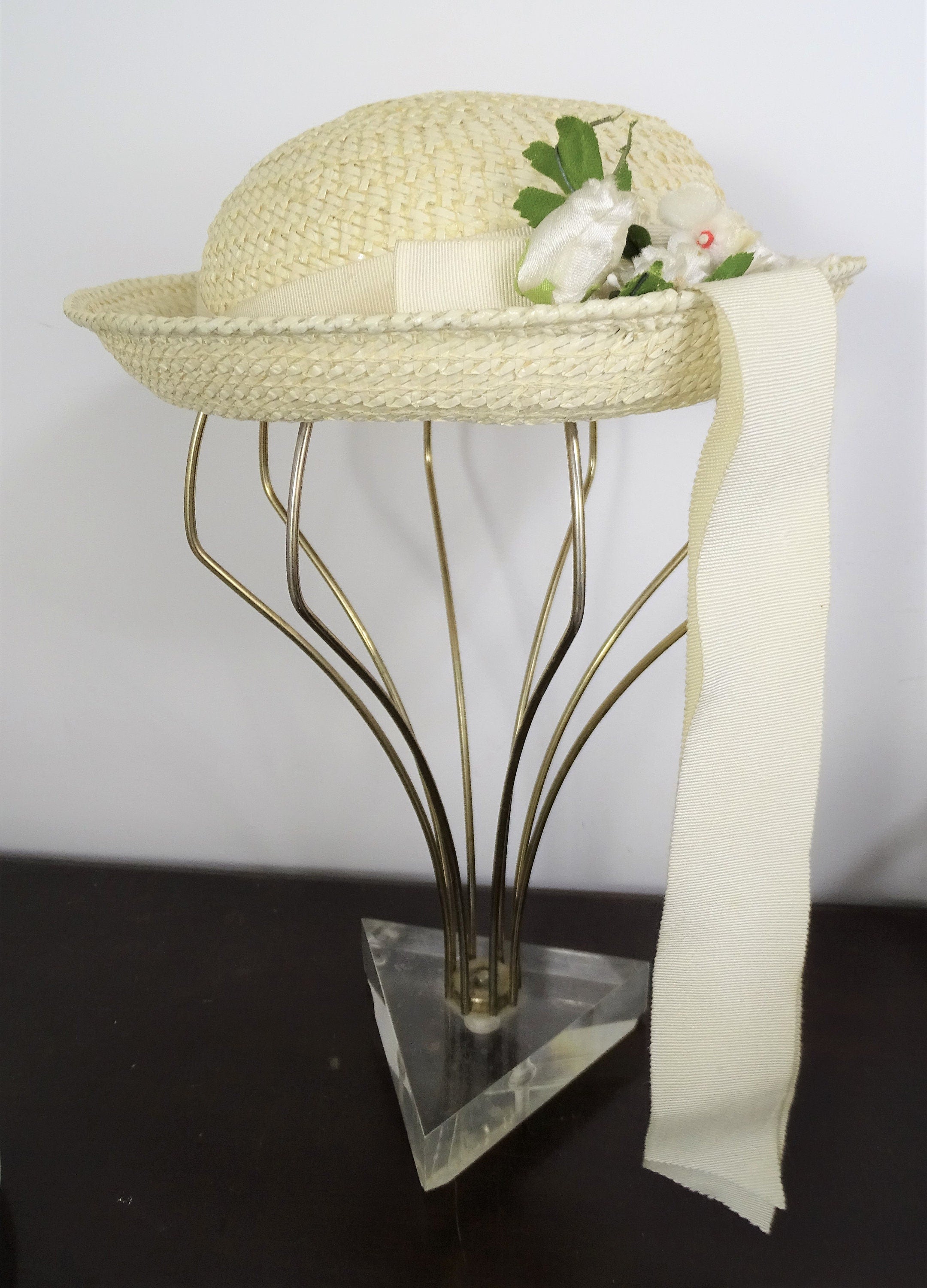 Vintage Straw Child Hat with Long Ribbon | Shop THRILLING