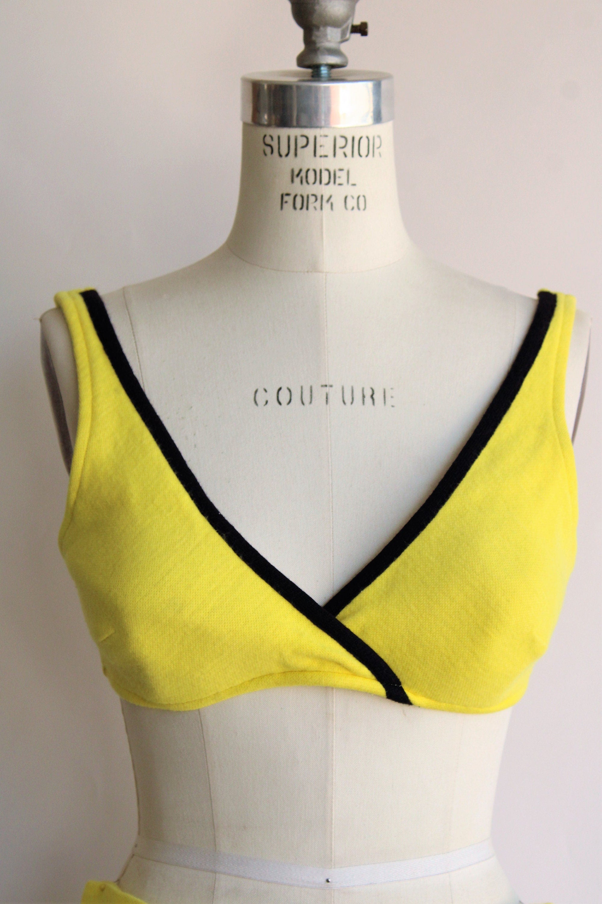 Vintage 60’s Yellow and Black Two Piece Bathing Suit by Sears | Shop ...